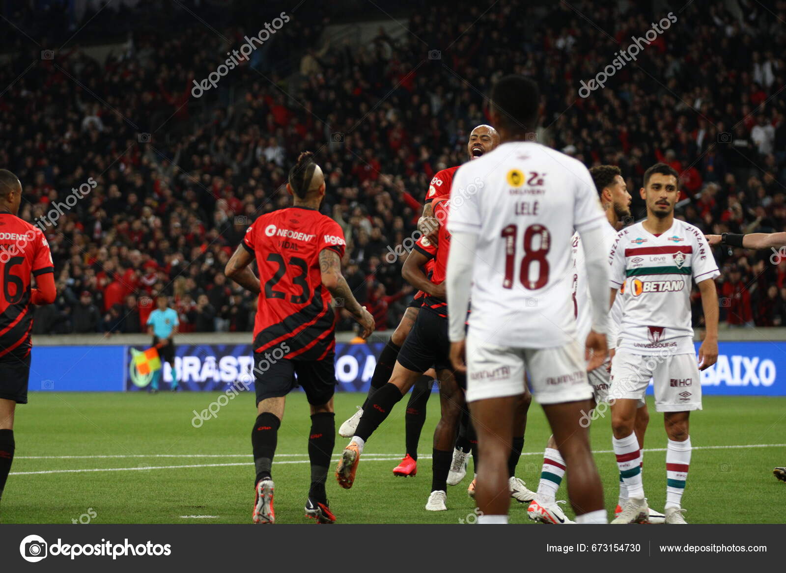 Curitiba Brazil August 2023 Caca Athletico Scored Celebrates His Goal ...