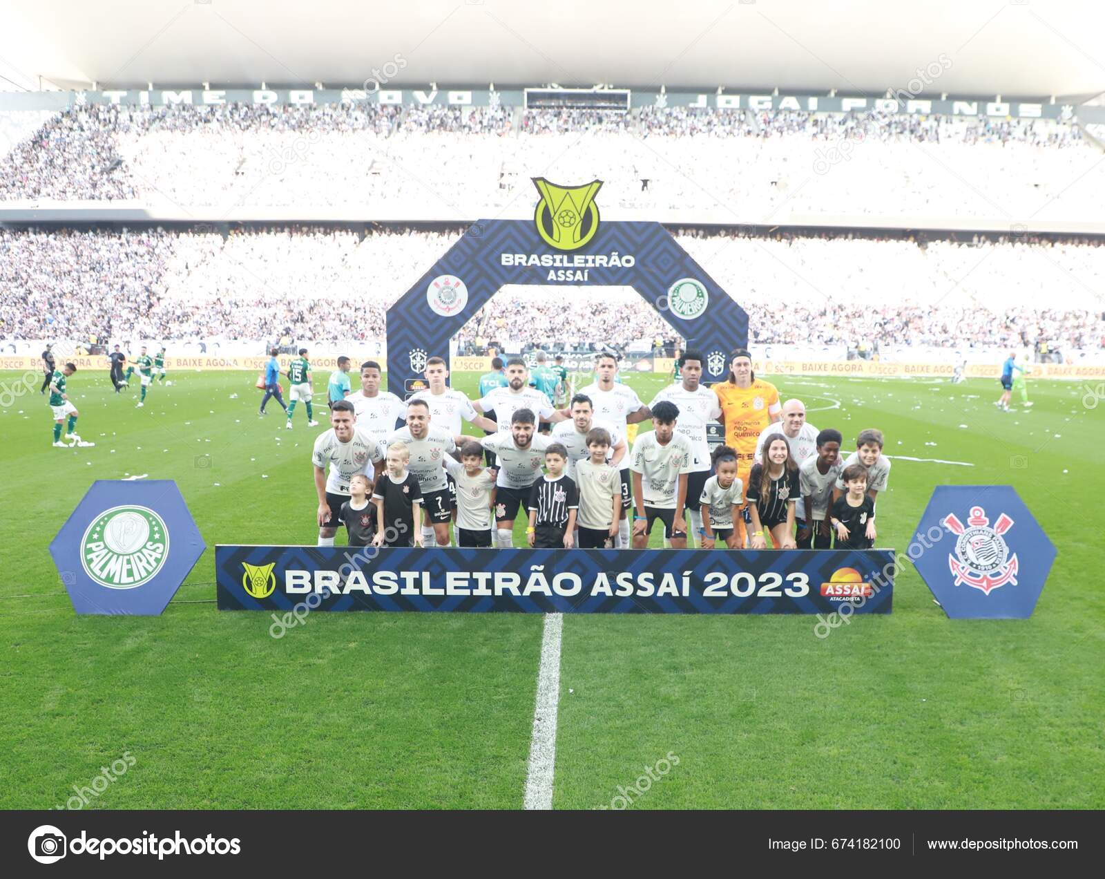 Sao Paulo Brazil 2023 Corinthians Team Posing Photo Match Corinthians ...