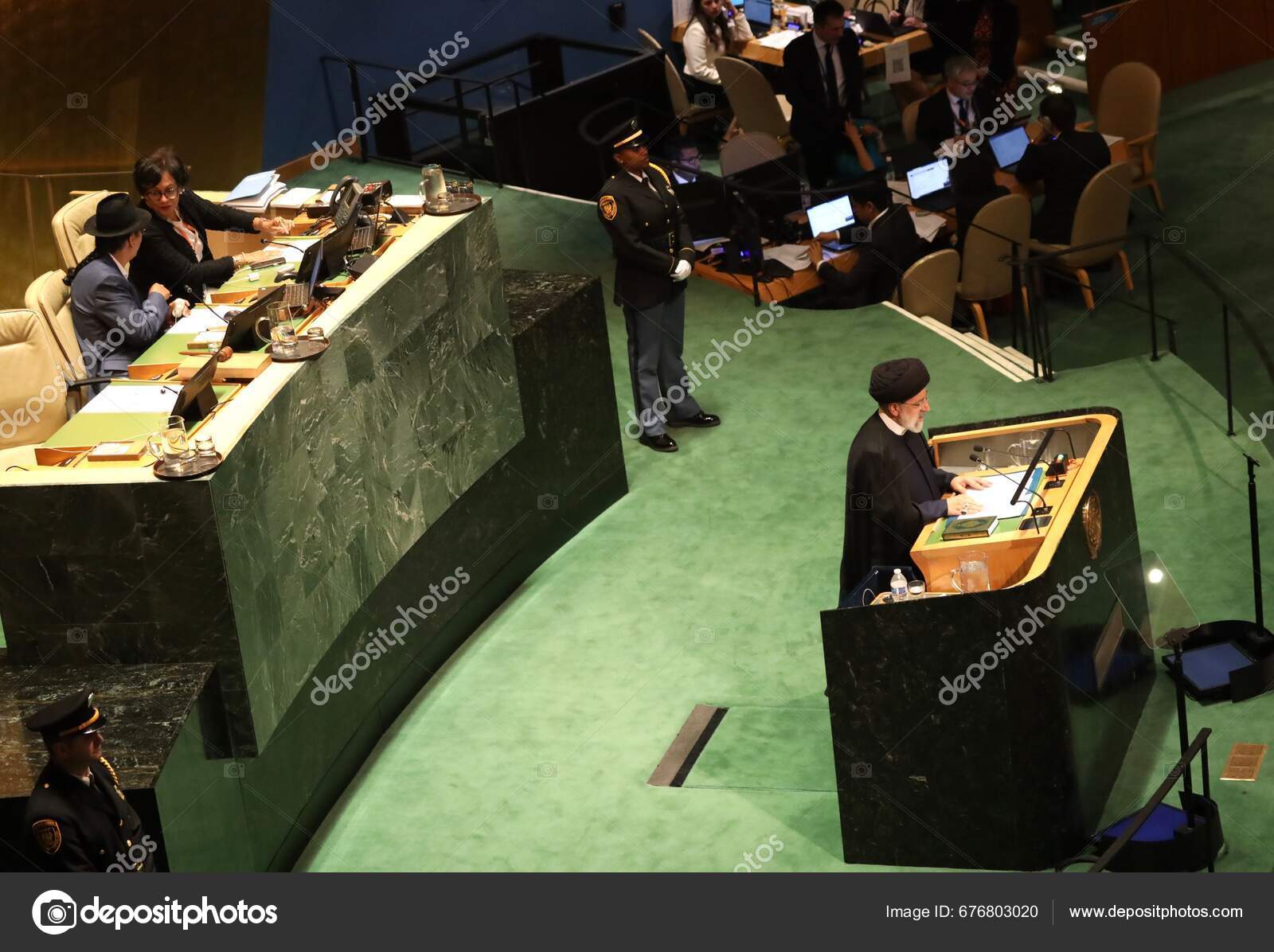 President Iran Ebrahim Raisi Speaks 78Th New York September 2023 ...