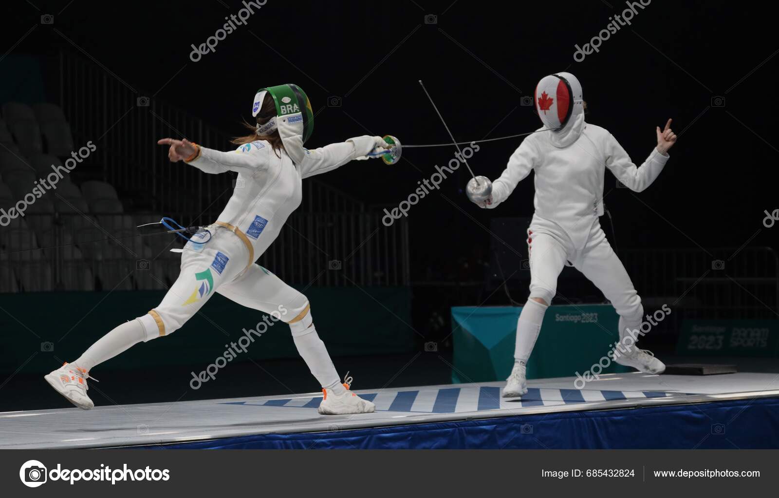 Santiago Chile 2023 Final Epee Women Gold Women's Epee Team — Stock ...