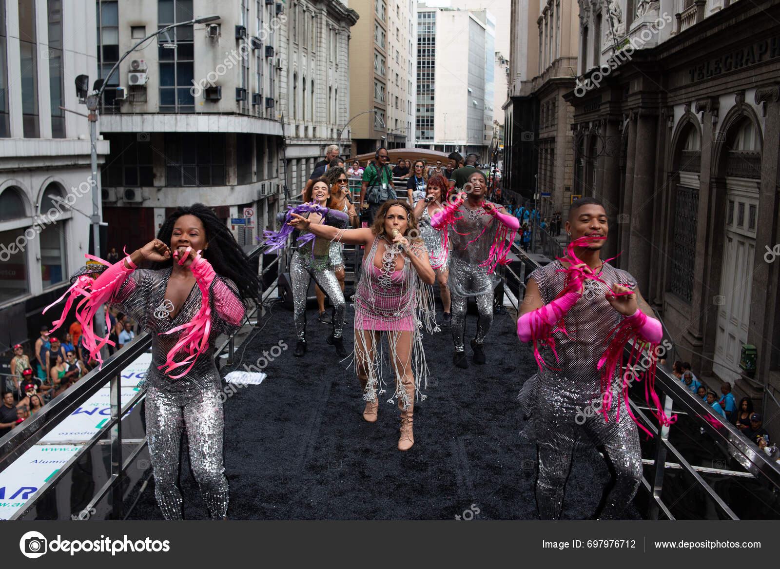 Rio Janeiro Brazil 2024 Bloco Cha Alice Brings Traditional Pipoca ...