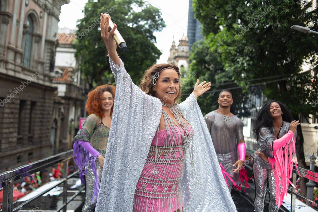 RIO DE JANEIRO (RJ), Brasil 21 / 01 / 2024 - Bloco do Cha da Alice trae ...