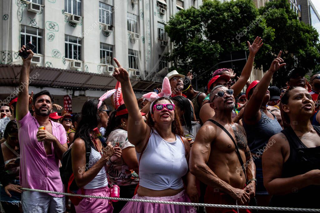 RIO DE JANEIRO (RJ), Brasil 21 / 01 / 2024 - Bloco do Cha da Alice trae ...