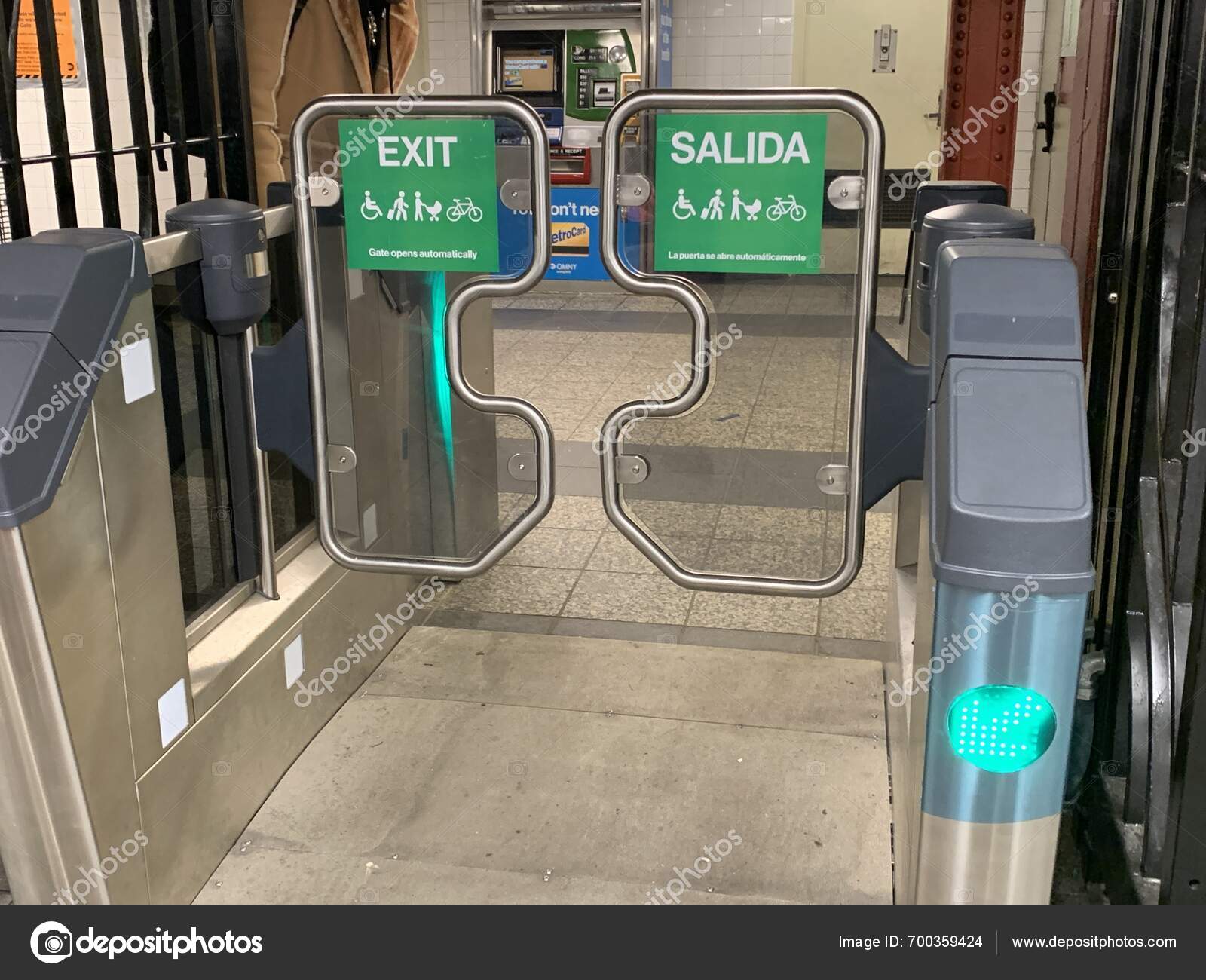 New Subway Fare Gates Safety Fare Evasion New York City — Stock ...