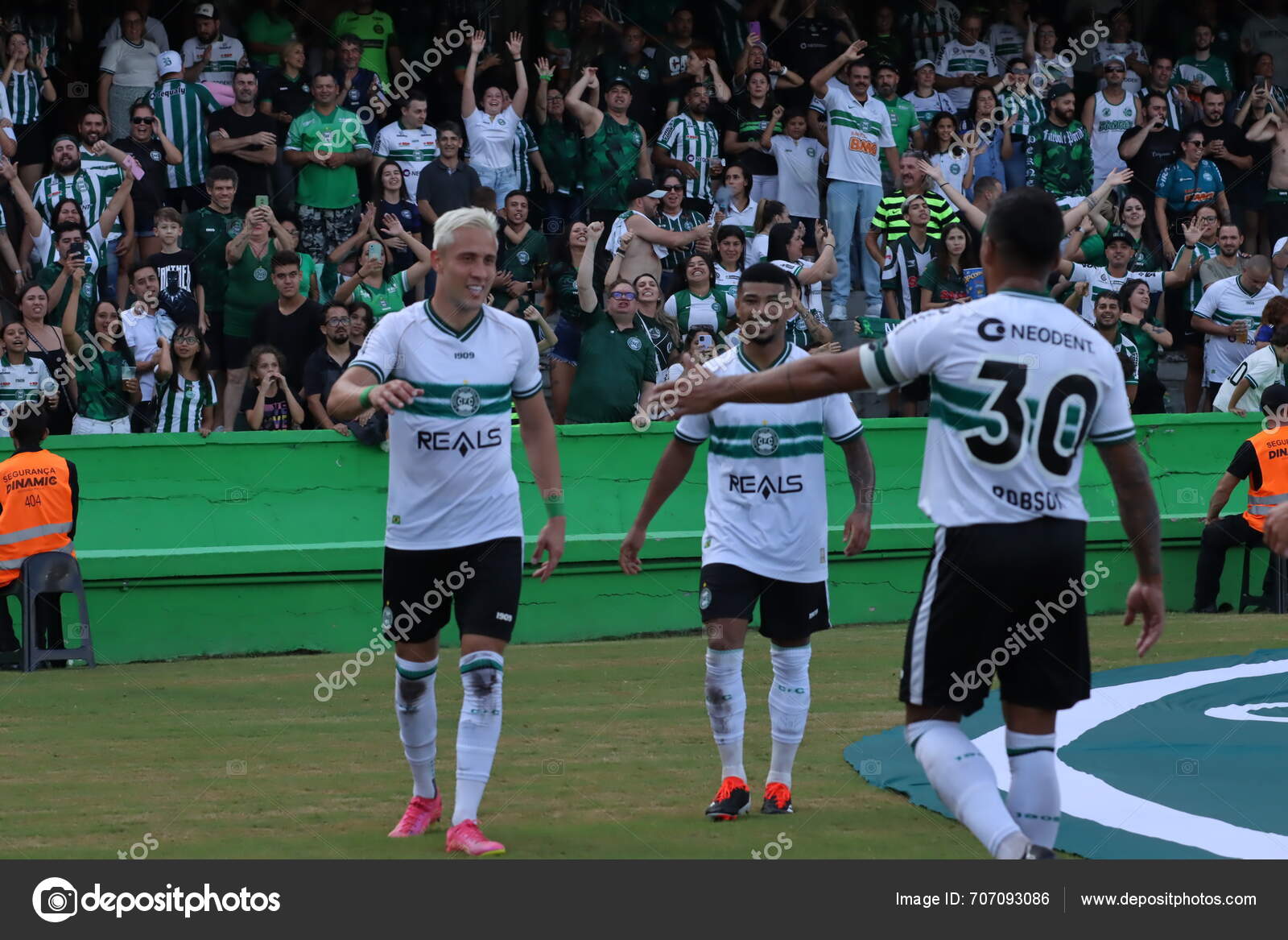 Curitiba Brazil 2024 Player Matheus Frizzo Celebrates His Goal Match ...
