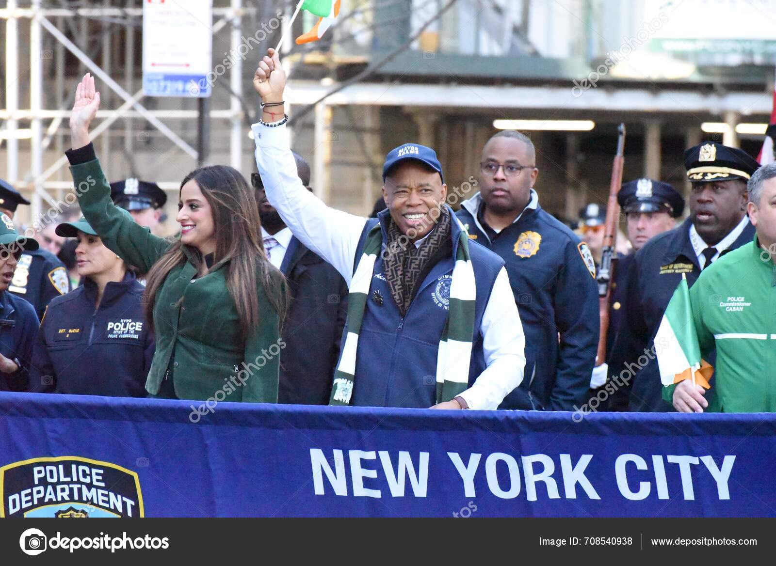 New York's 263Rd Patrick's Day Parade March 16Th 2024 New — Stock ...