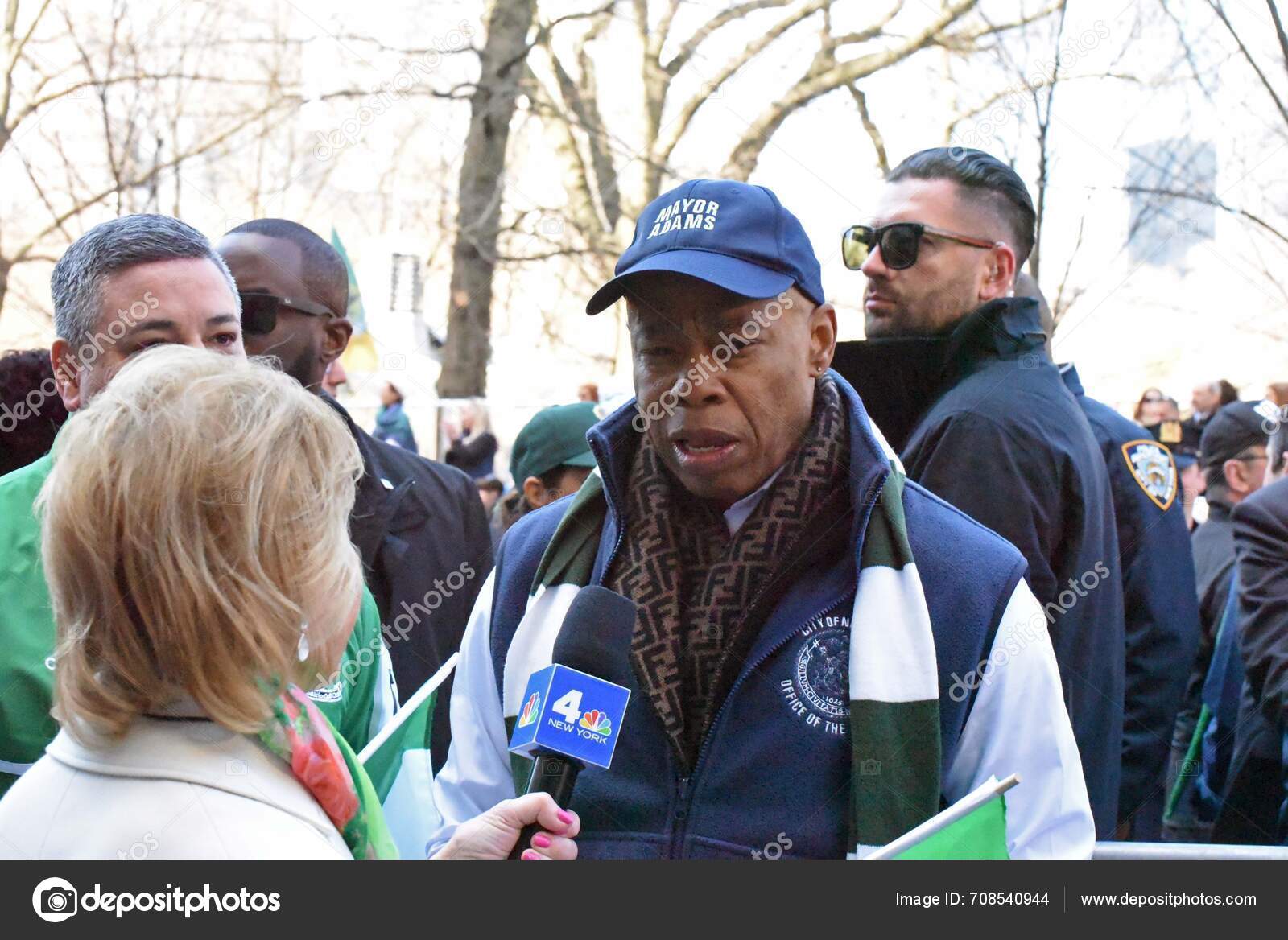 New York's 263Rd Patrick's Day Parade March 16Th 2024 New — Stock ...