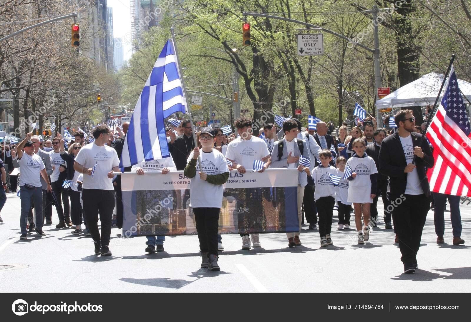2024 85Th Greek Independence Day Parade April 2024 New York — Stock ...