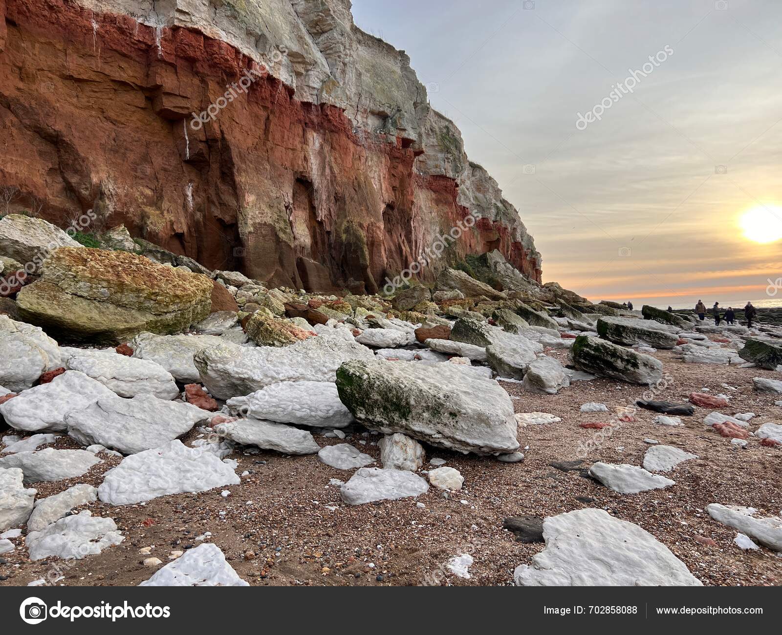 Prehistoric Cliff Landscape Hunstanton Beach Norfolk Layers Millions ...
