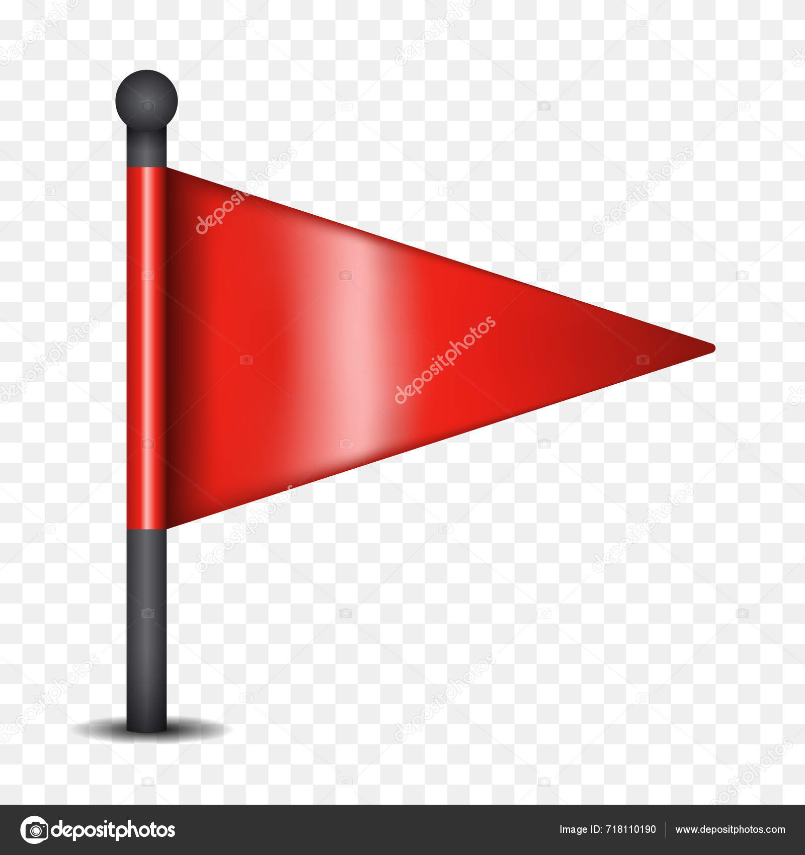 Bandera Roja Pin Mapa Clipart Vectorial Aislado Sobre Fondo ...