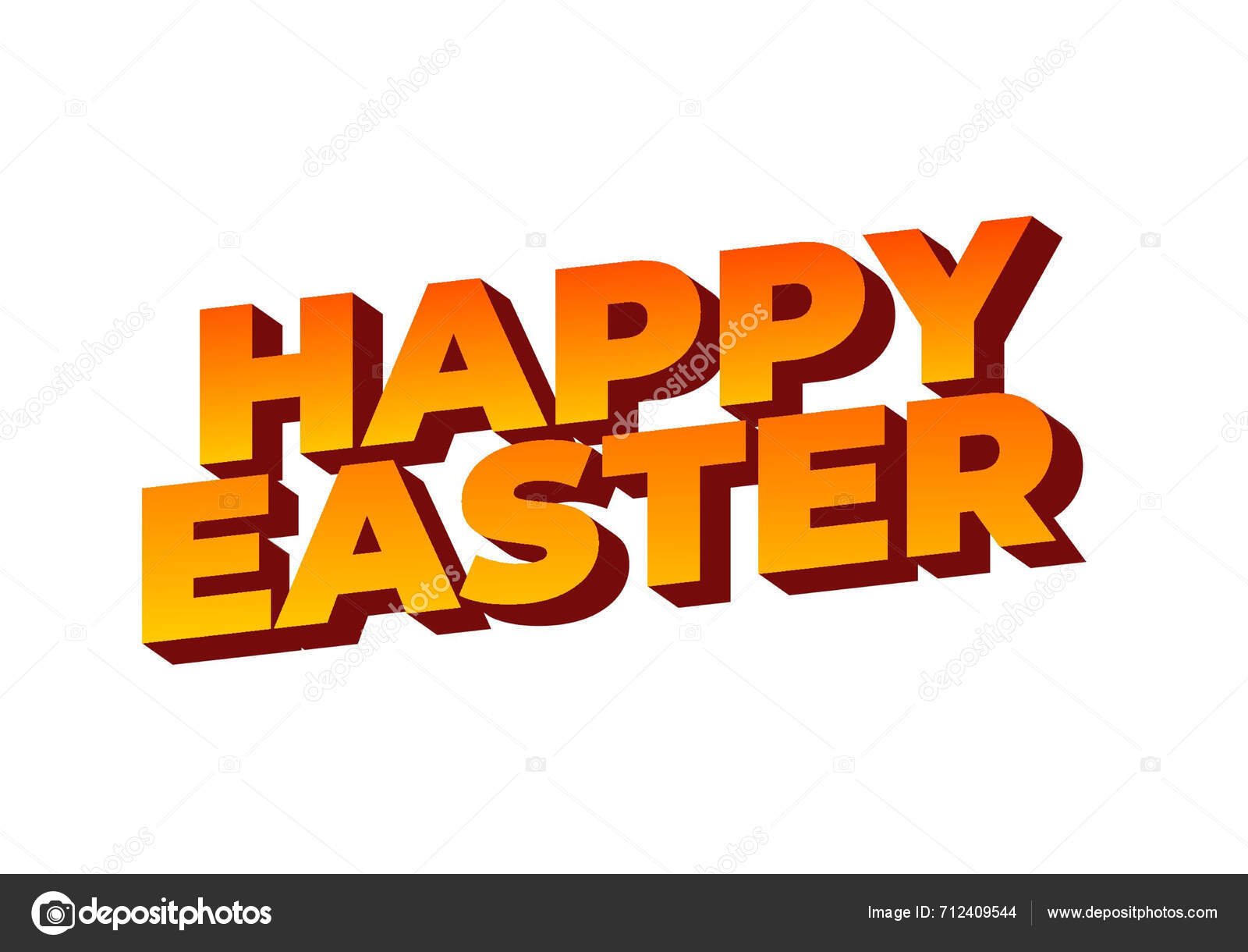 Happy Easter Text Effect Banner Design Eye Catching Colors Dimension Stock Vector by ©adipra ...