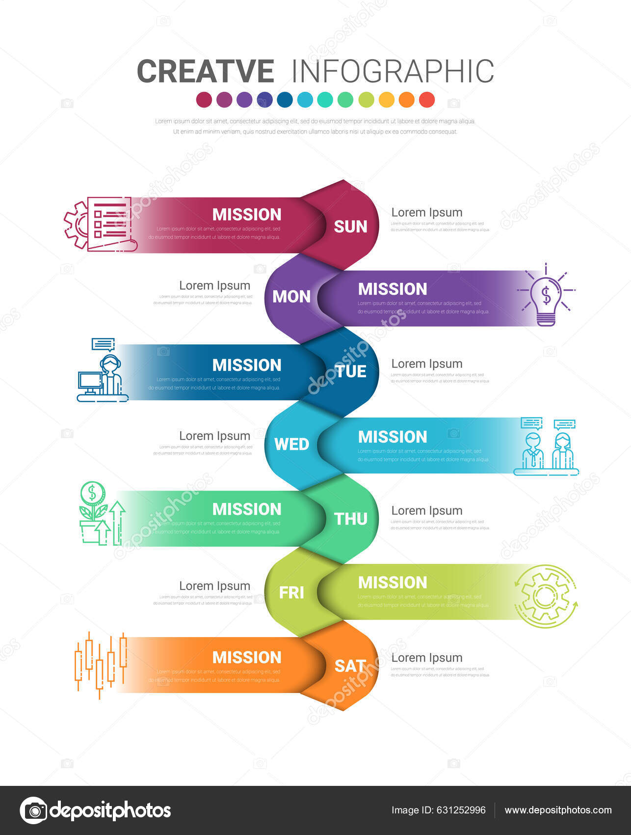 Time Line Timeline Business Day Week Infographics Design Vector ...