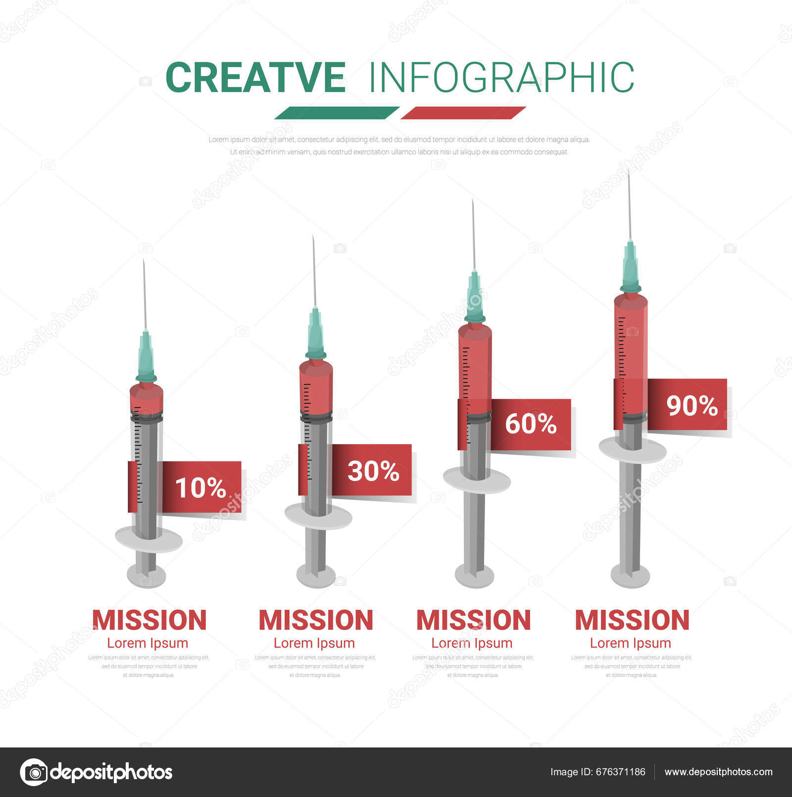 Syringe Infographic Medical Pharmaceutical Concepts Patient Treatment ...