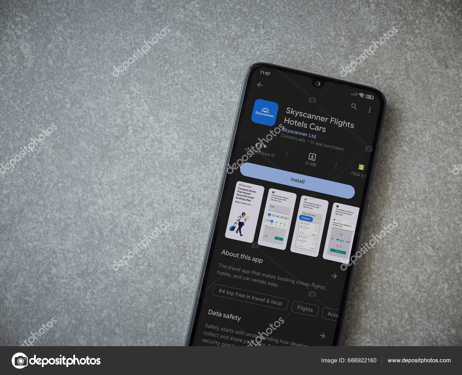 Lod Israel July 2023 Skyscanner App Play Store Page Smartphone – Stock Editorial Photo ...