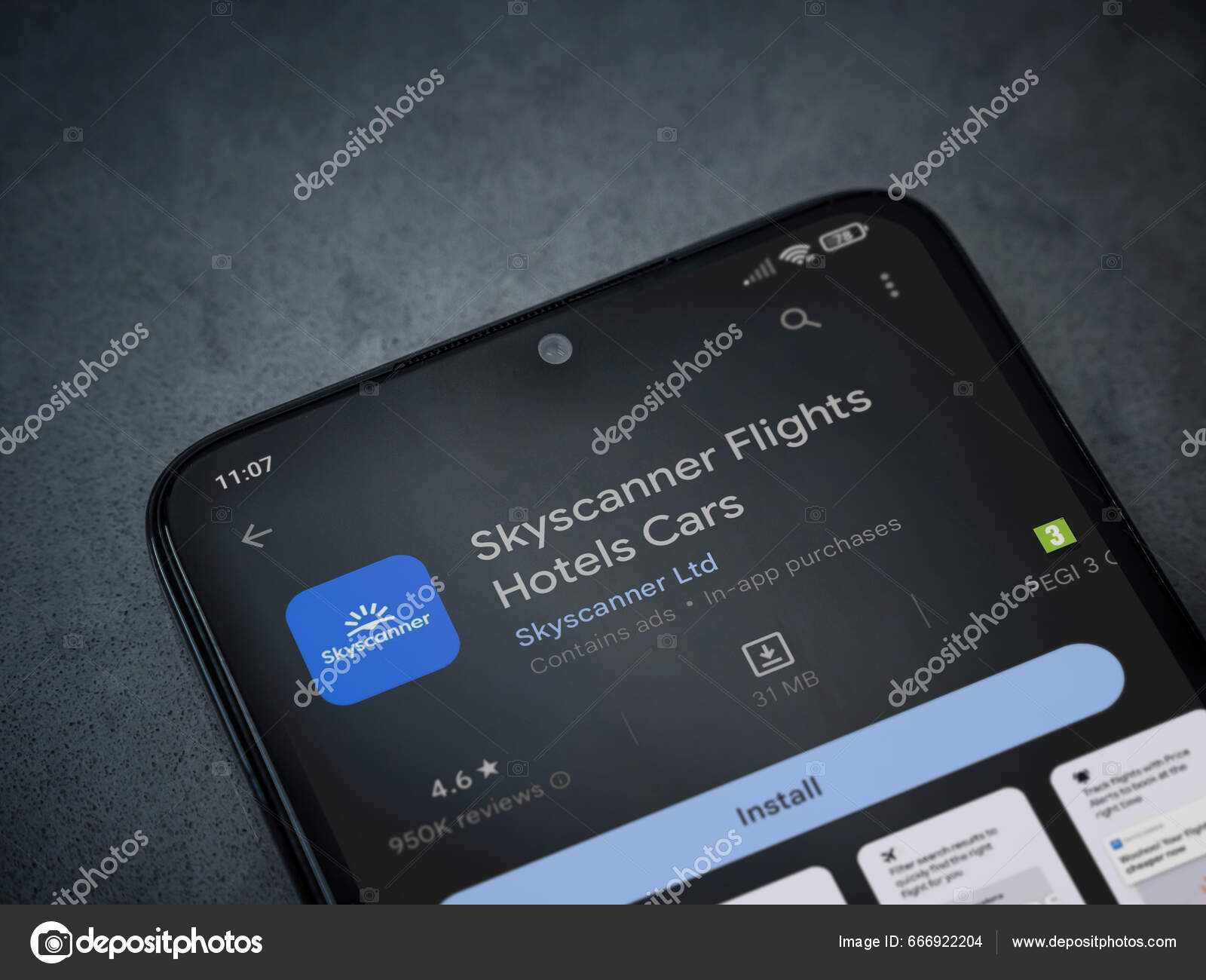 Lod Israel July 2023 Skyscanner App Play Store Page Smartphone – Stock Editorial Photo ...