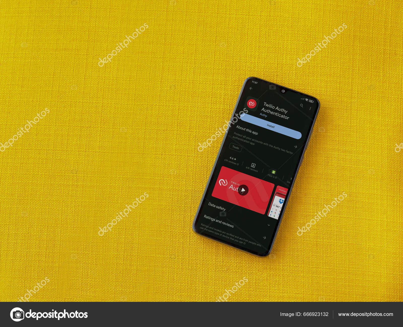 Lod Israel July 2023 Twilio Authy Authenticator App Play Store Stock