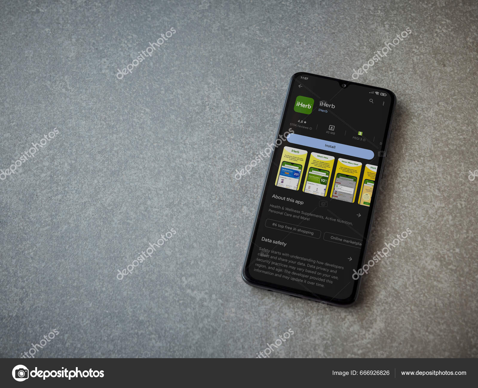 Lod Israel July 2023 Iherb App Play Store Page Smartphone – Stock ...