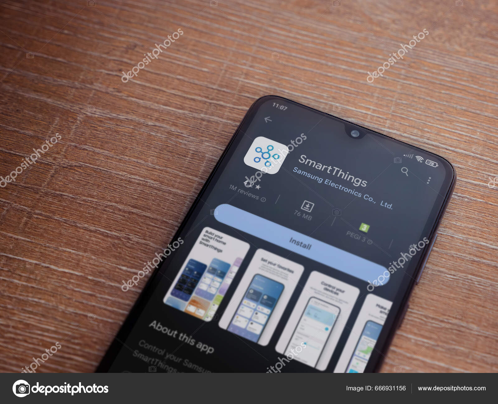 Lod Israel July 2023 Smartthings App Play Store Page Smartphone – Stock ...