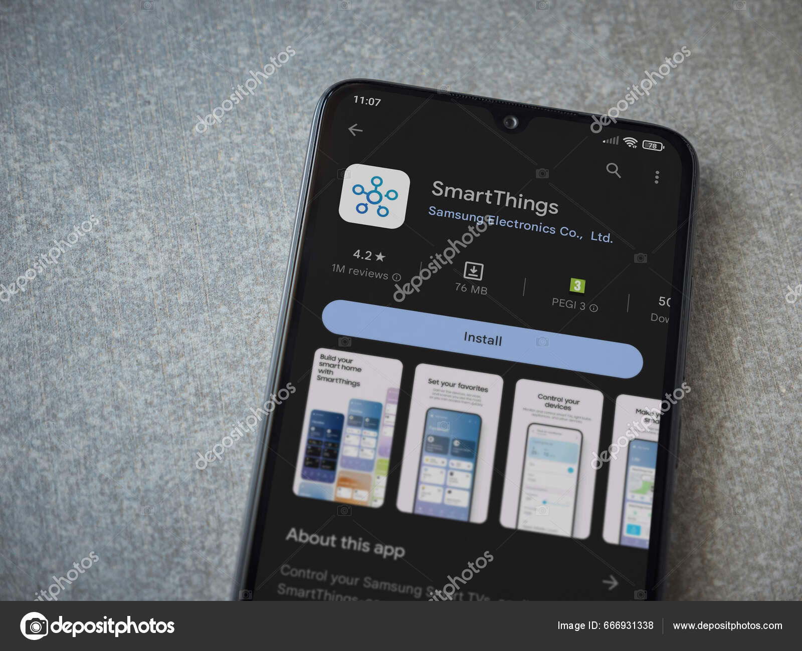 Lod Israel July 2023 Smartthings App Play Store Page Smartphone – Stock Editorial Photo ...