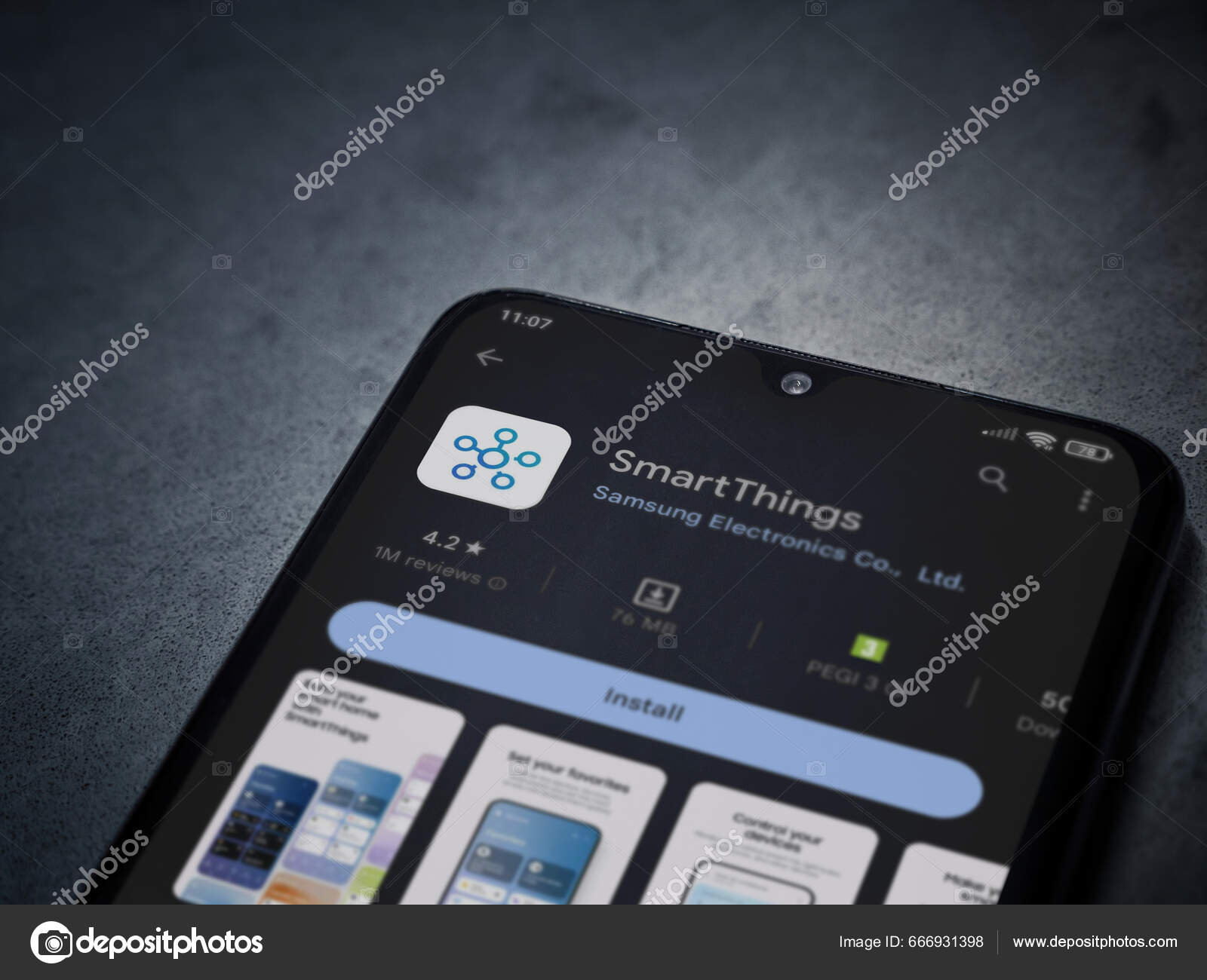 Lod Israel July 2023 Smartthings App Play Store Page Smartphone – Stock Editorial Photo ...