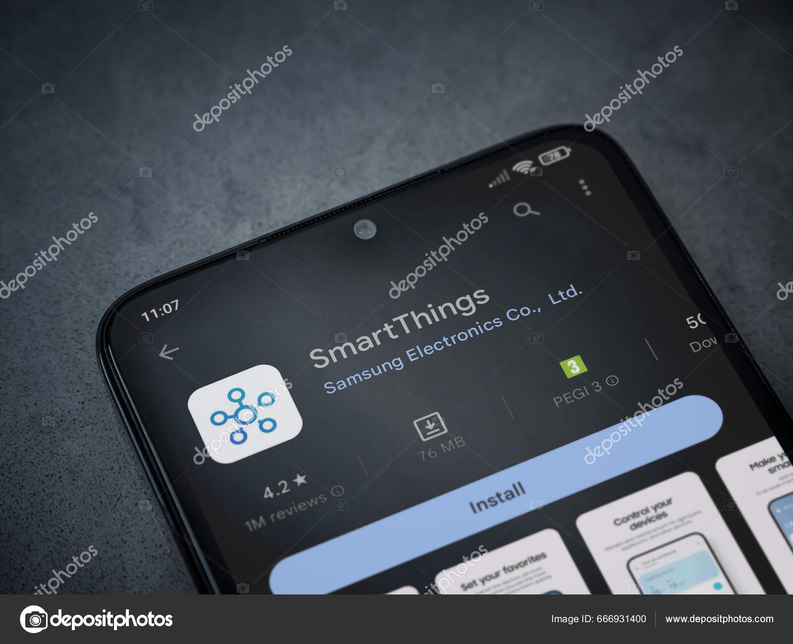 Lod Israel July 2023 Smartthings App Play Store Page Smartphone – Stock Editorial Photo ...