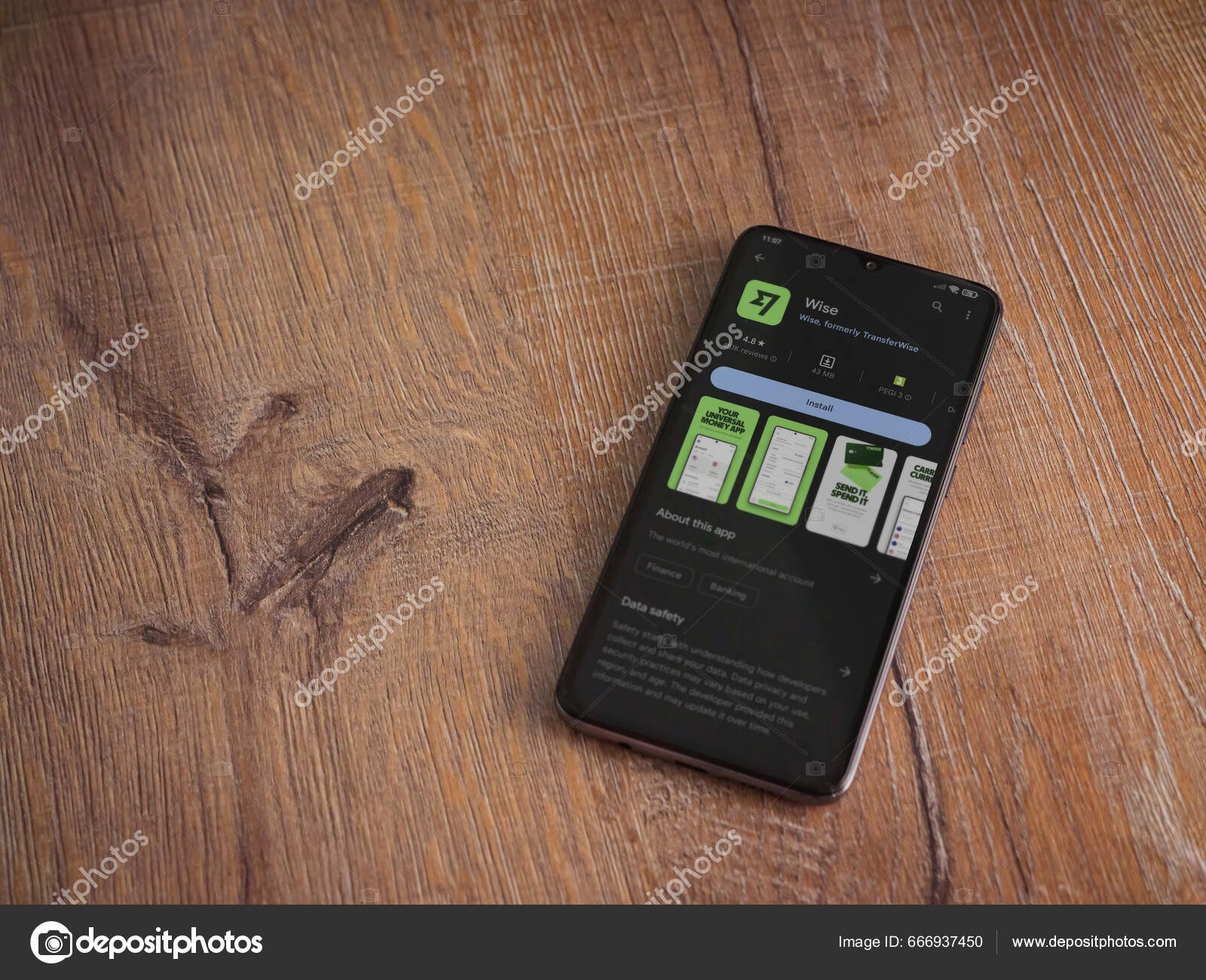 Lod Israel July 2023 Wise App Play Store Page Smartphone – Stock ...