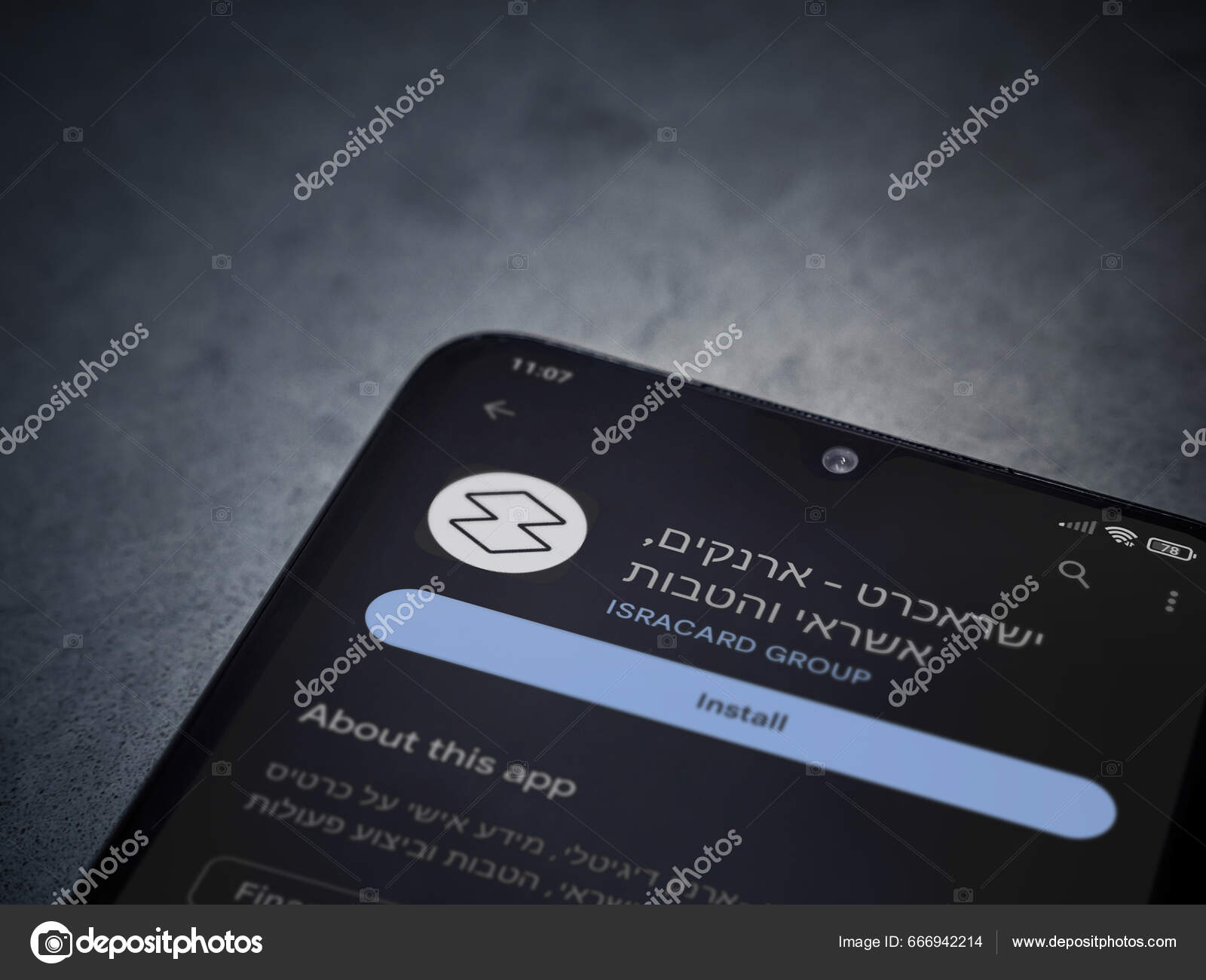 Lod Israel July 2023 Isracard App Play Store Page Smartphone – Stock Editorial Photo ...