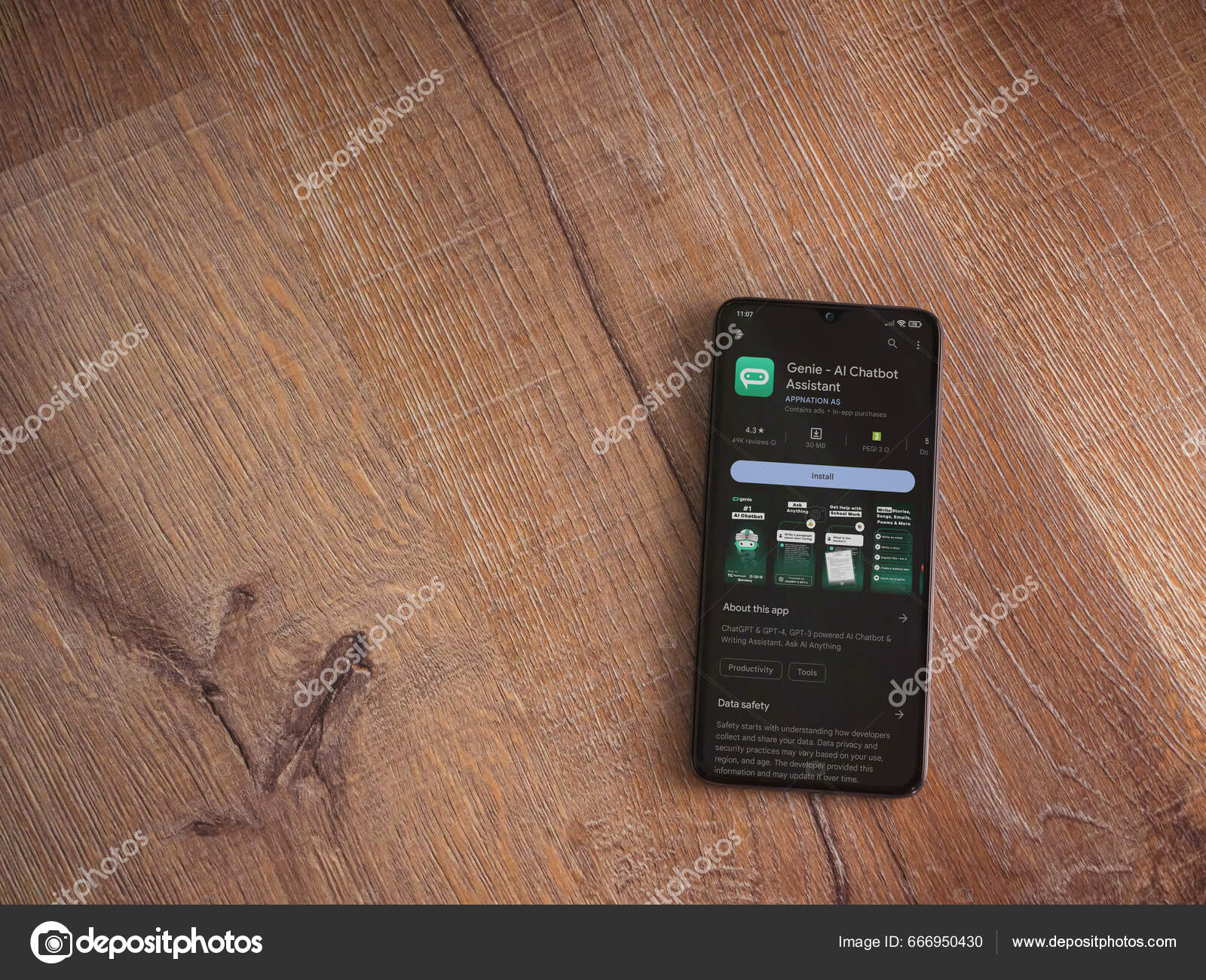 Lod Israel July 2023 Genie App Play Store Page Smartphone – Stock ...