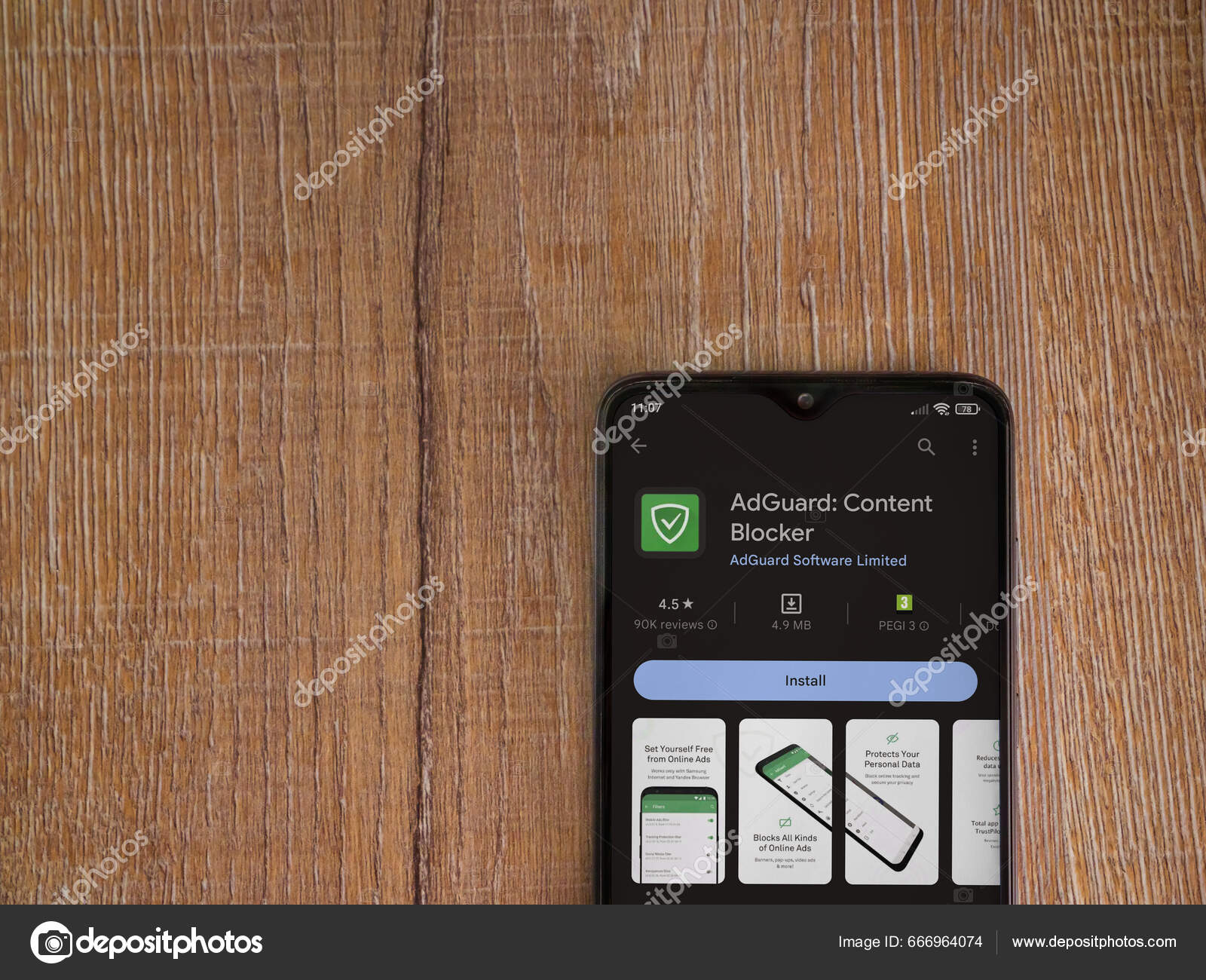 Lod Israel July 2023 Adguard App Play Store Page Smartphone – Stock ...