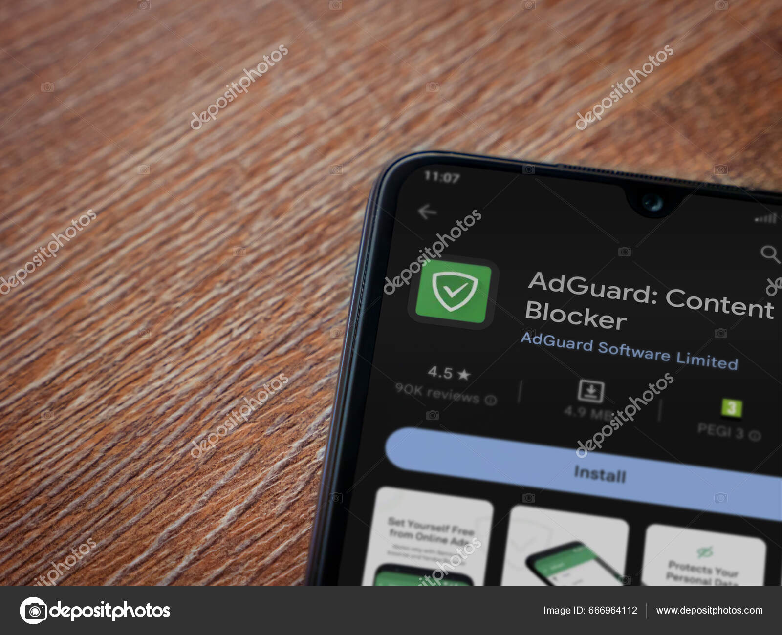 Lod Israel July 2023 Adguard App Play Store Page Smartphone – Stock ...