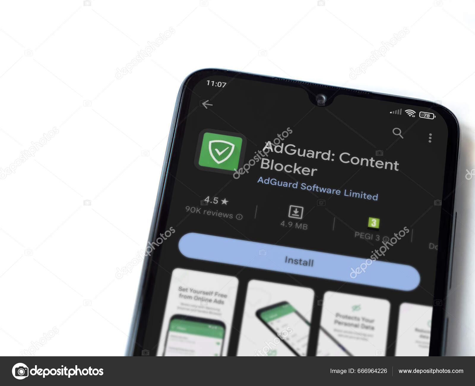 Lod Israel July 2023 Adguard App Play Store Page Smartphone – Stock Editorial Photo ...