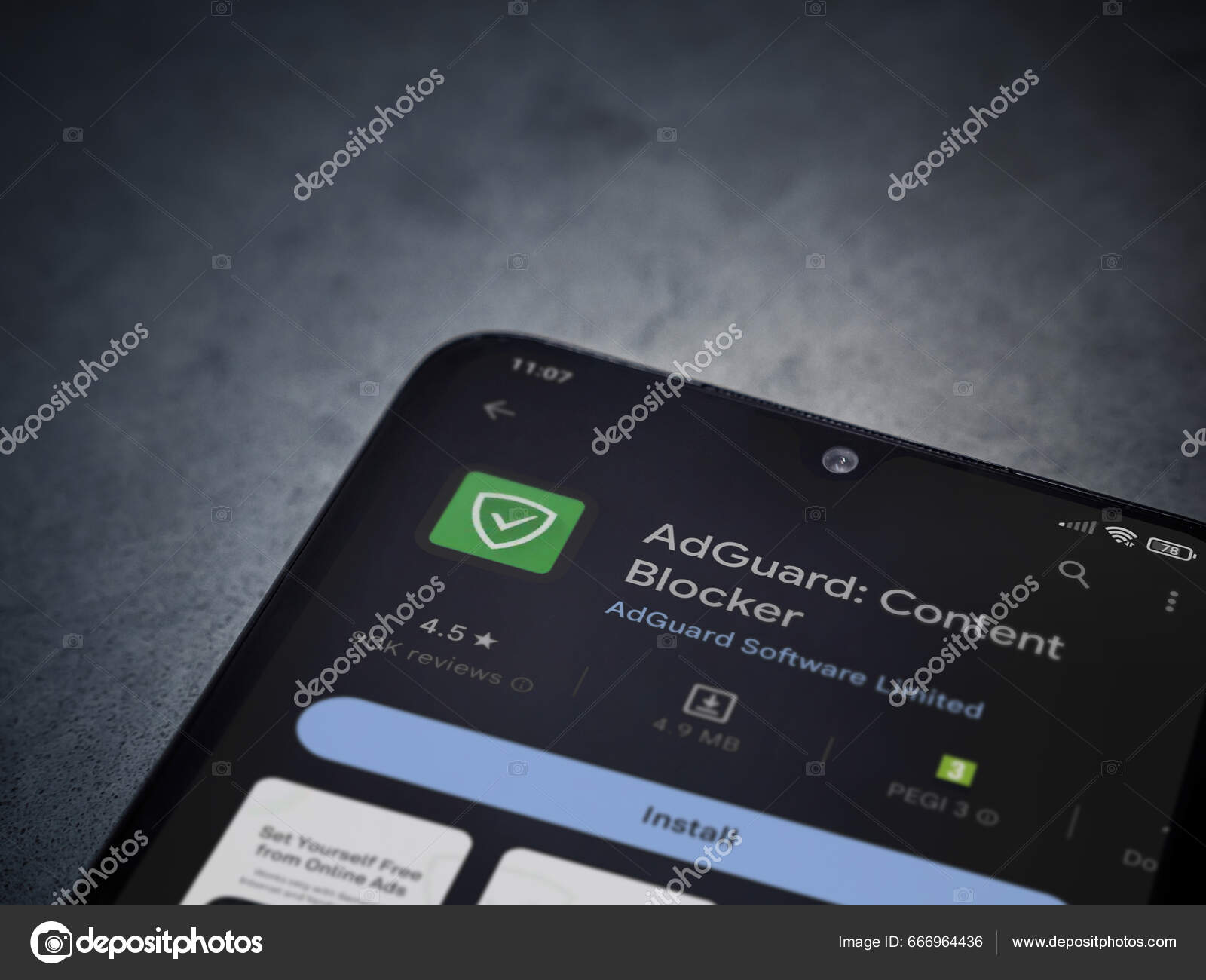 Lod Israel July 2023 Adguard App Play Store Page Smartphone – Stock ...