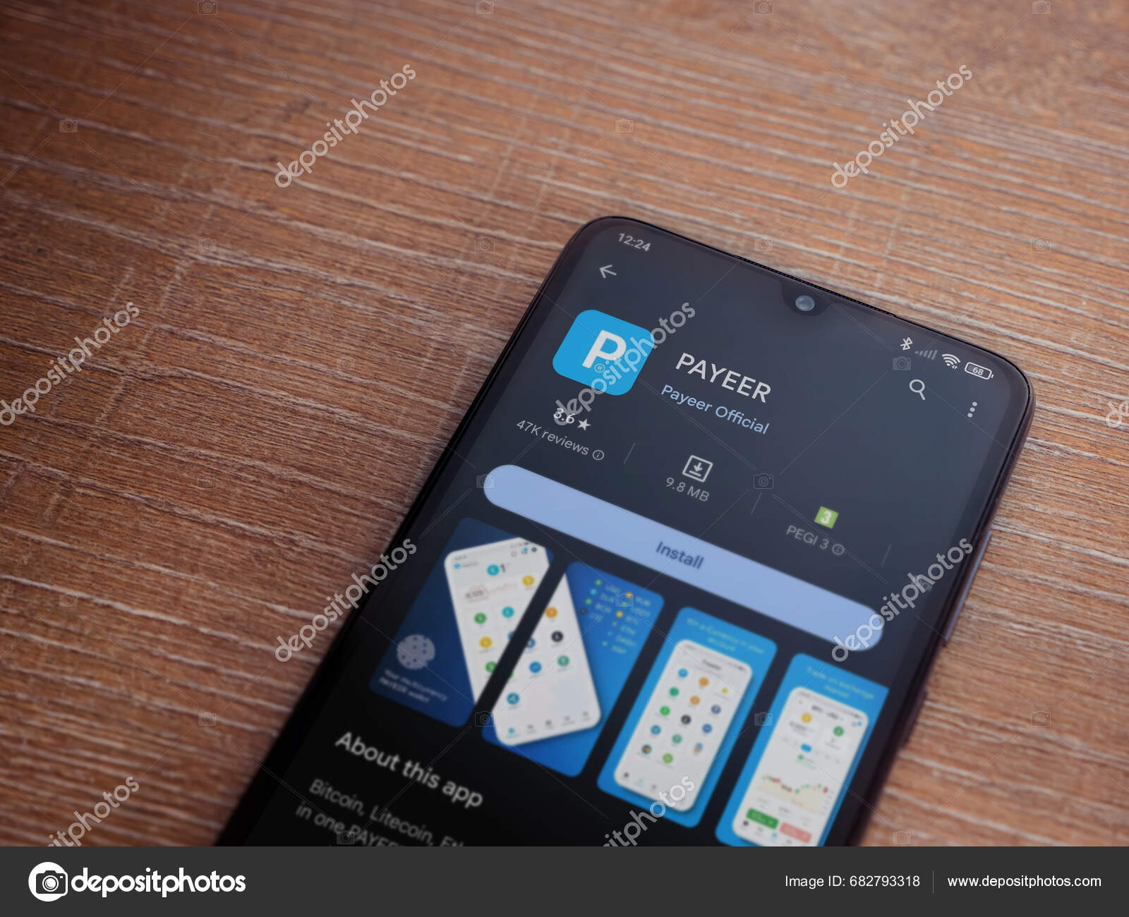 Lod Israel July 2023 Payeer App Play Store Page Smartphone – Stock ...