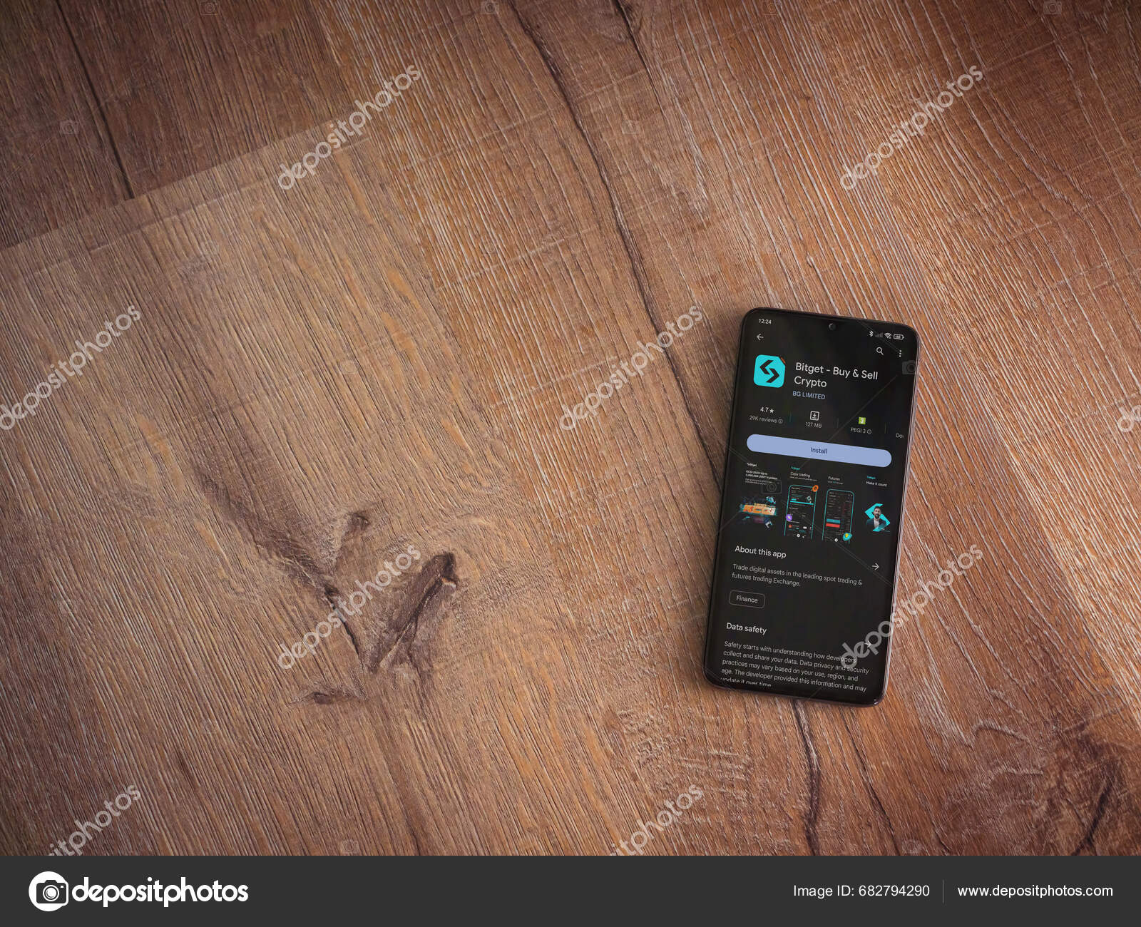 Lod Israel July 2023 Bitget App Play Store Page Smartphone – Stock ...