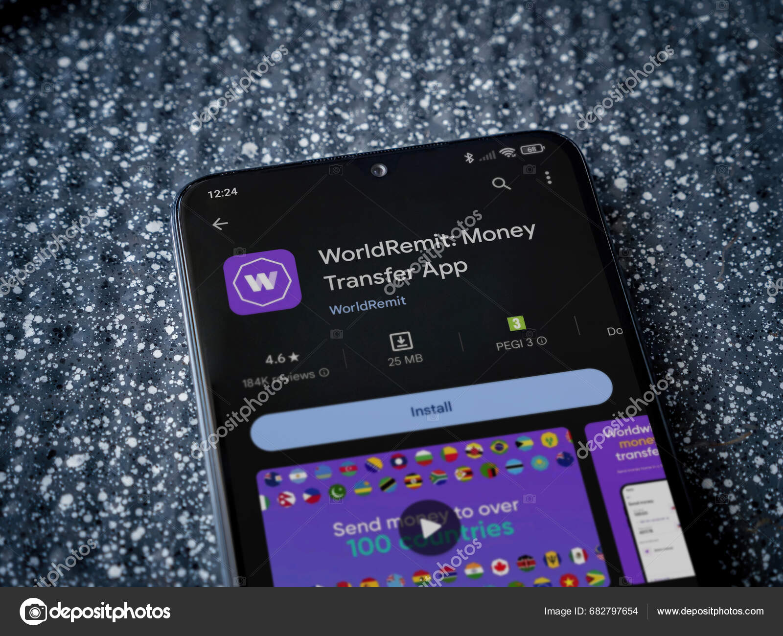 Lod Israel July 2023 Worldremit App Play Store Page Smartphone – Stock ...