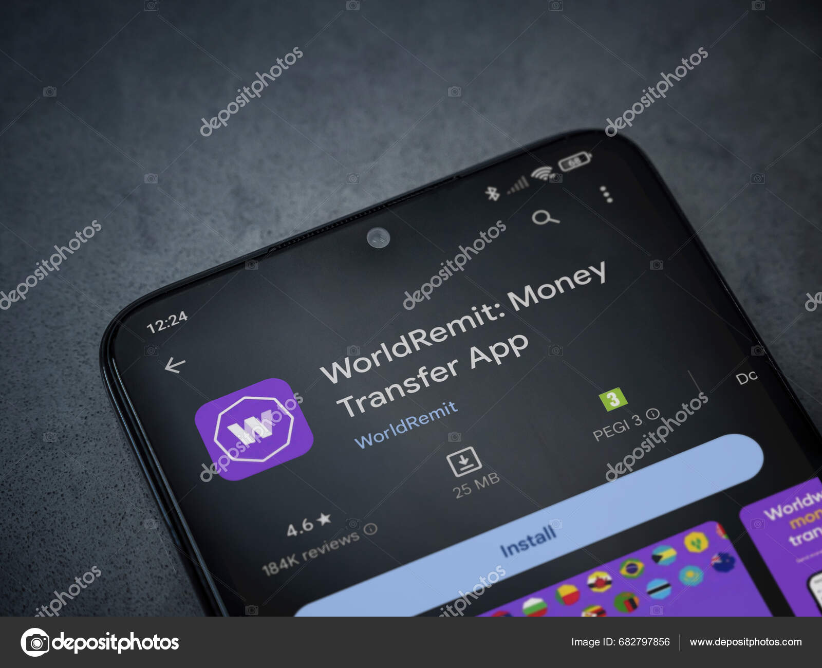 Lod Israel July 2023 Worldremit App Play Store Page Smartphone – Stock ...