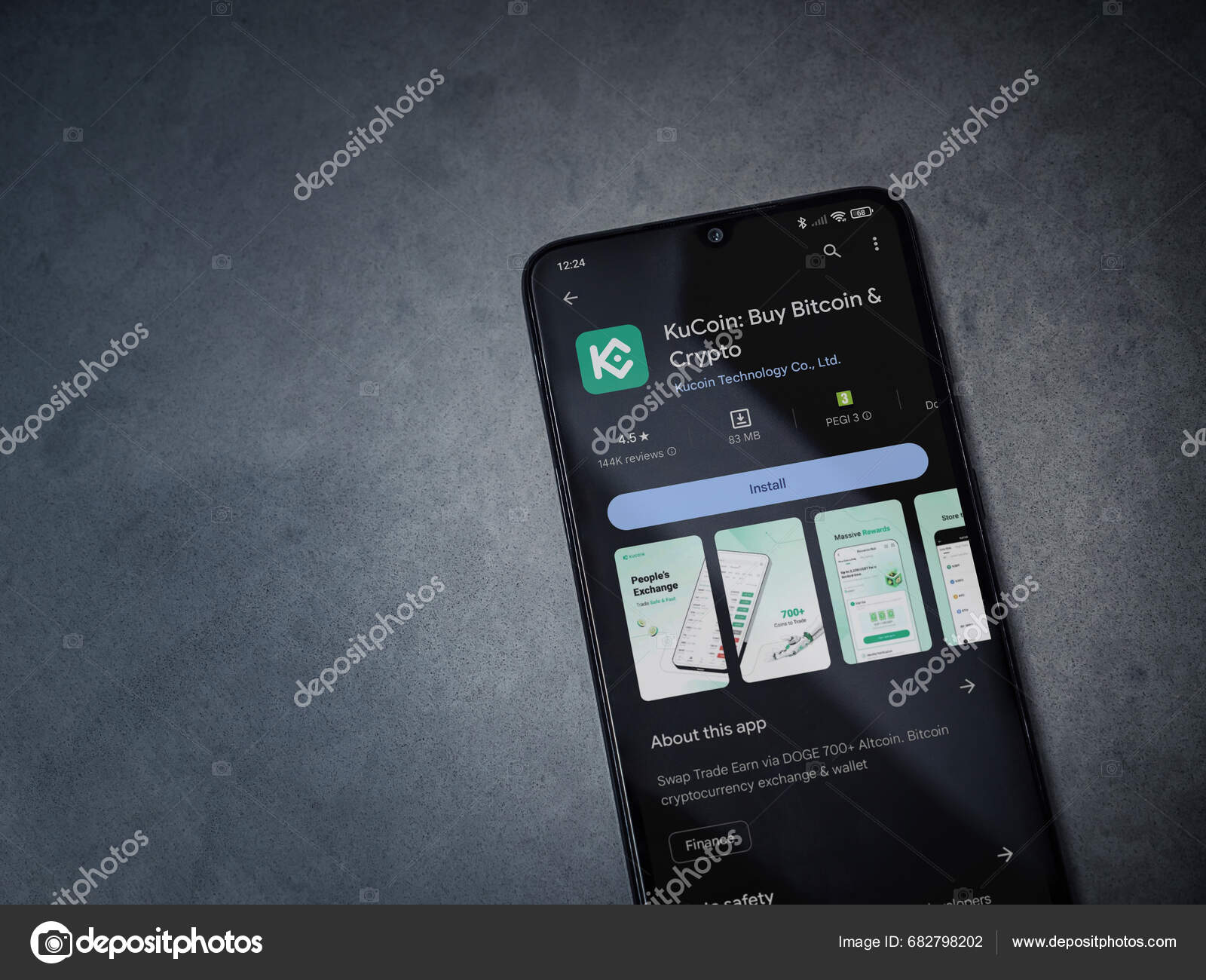 Lod Israel July 2023 Kucoin App Play Store Page Smartphone – Stock ...