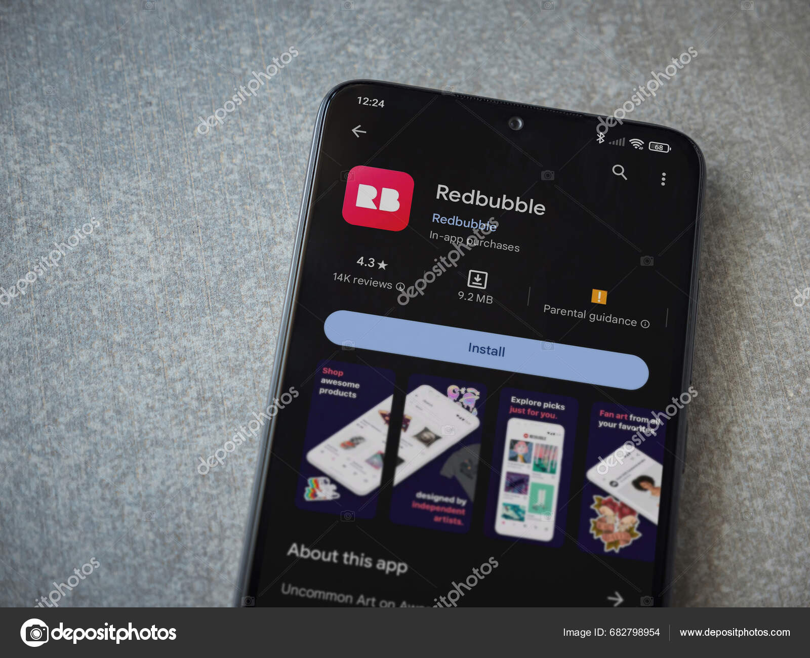 Lod Israel July 2023 Redbubble App Play Store Page Smartphone – Stock ...