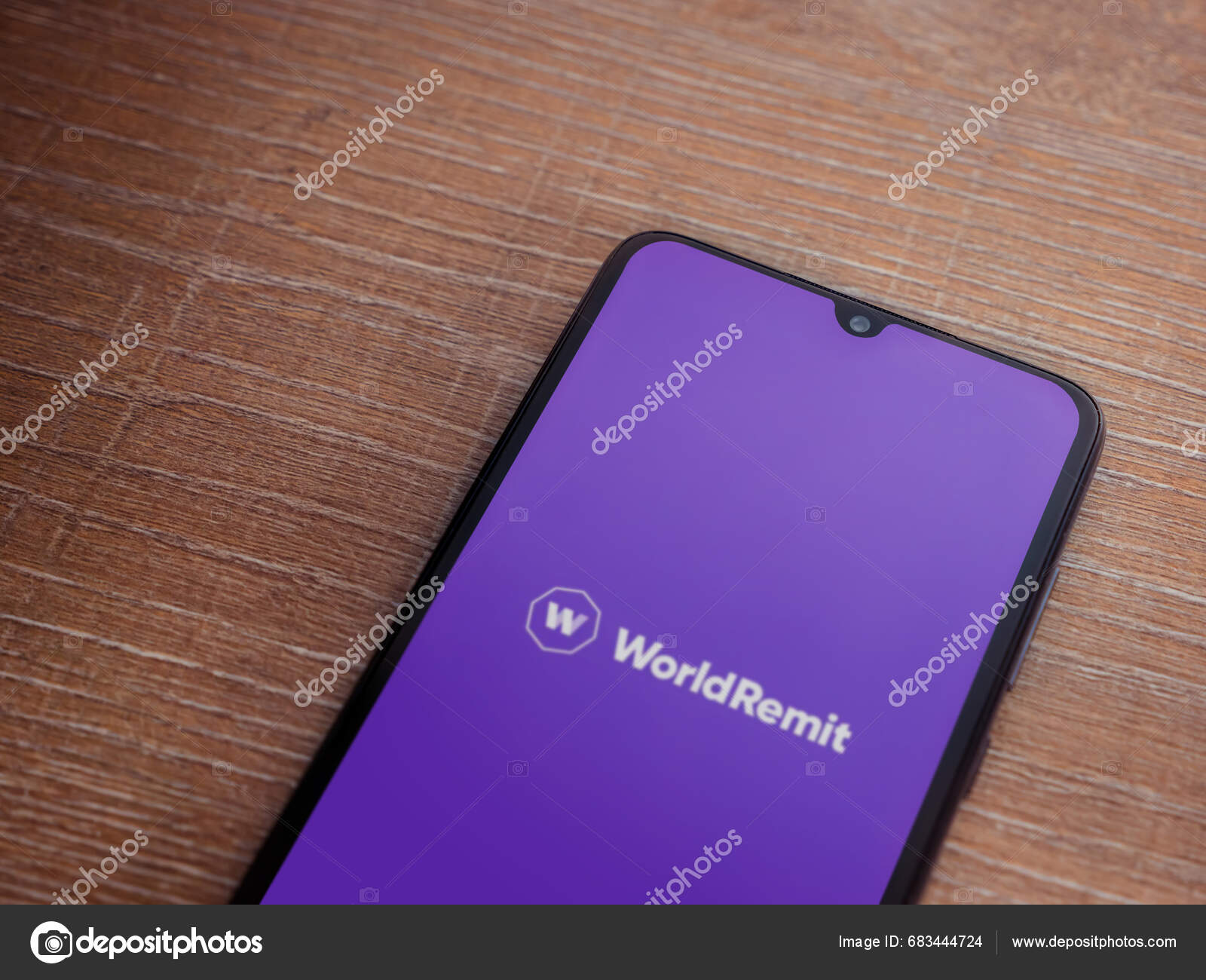 Lod Israel July 2023 Worldremit App Launch Screen Smartphone Wooden ...