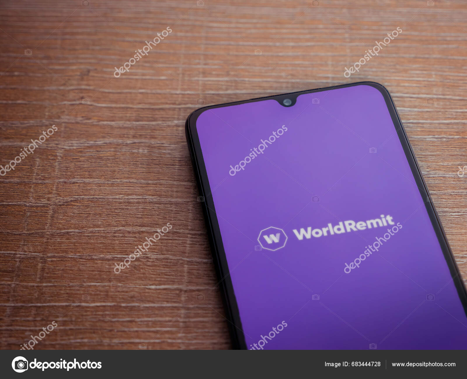 Lod Israel July 2023 Worldremit App Launch Screen Smartphone Wooden ...