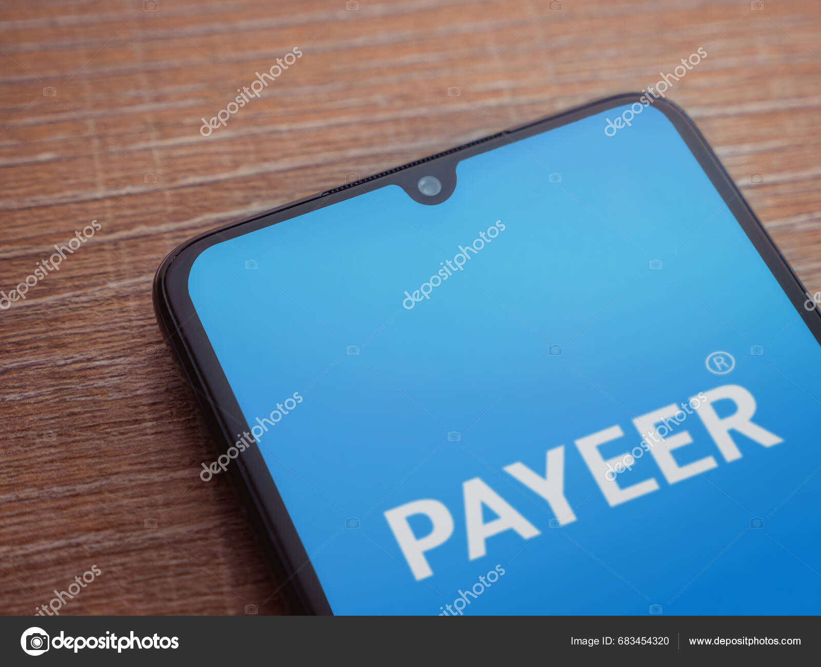 Lod Israel July 2023 Payeer App Launch Screen Smartphone Wooden – Stock ...