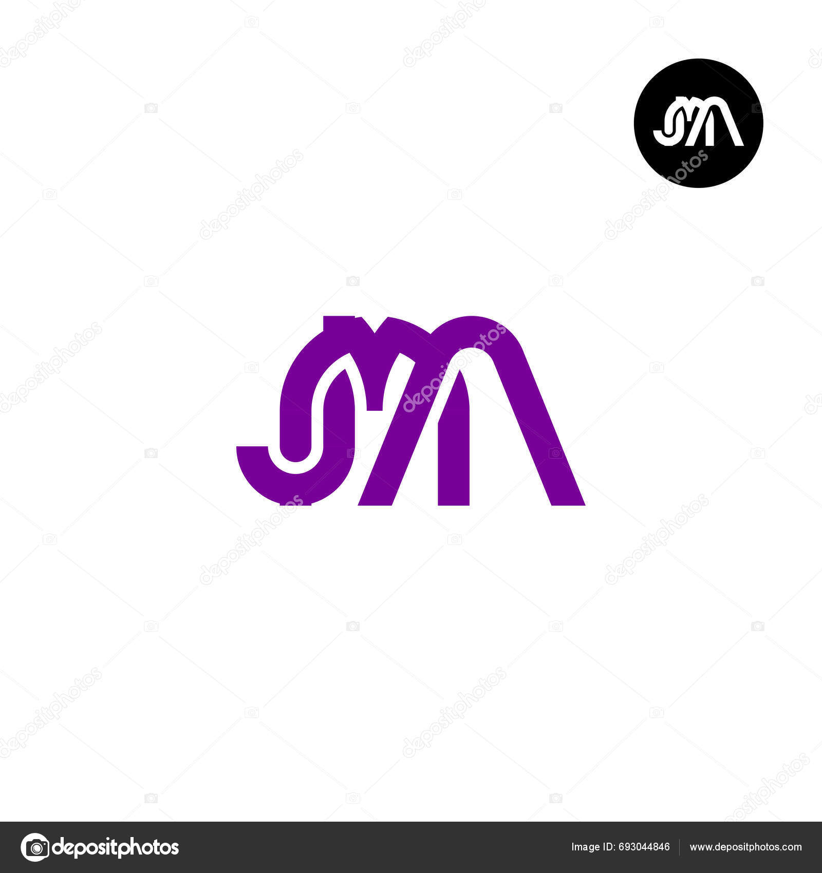 Letter Jma Monogram Logo Design Stock Vector by ©RajifStock 693044846