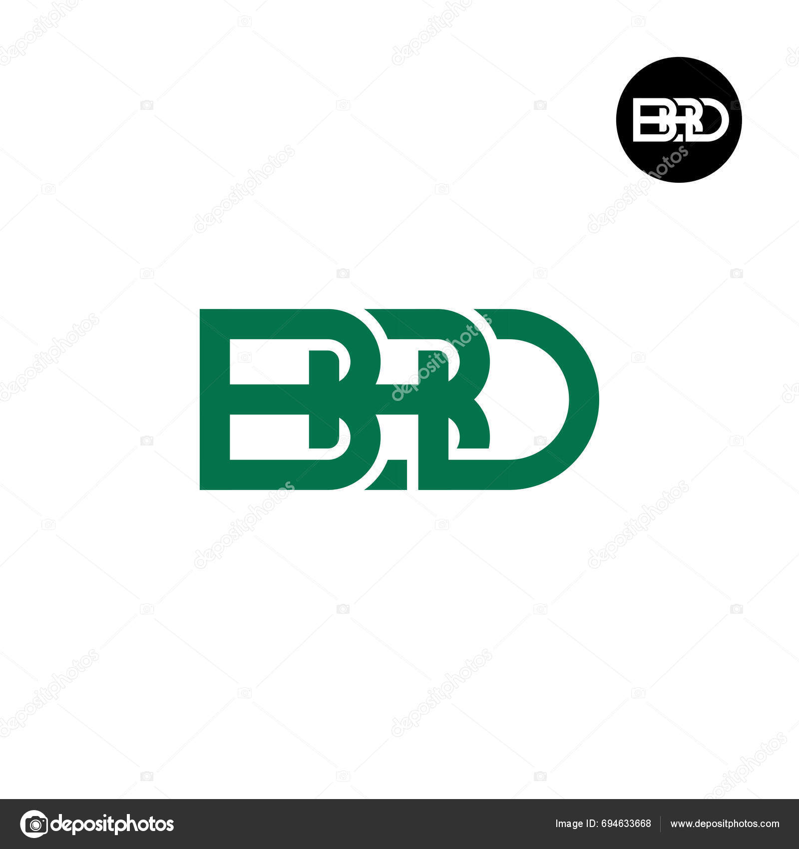 Letter Bbd Monogram Logo Design Stock Vector by ©RajifStock 694633668