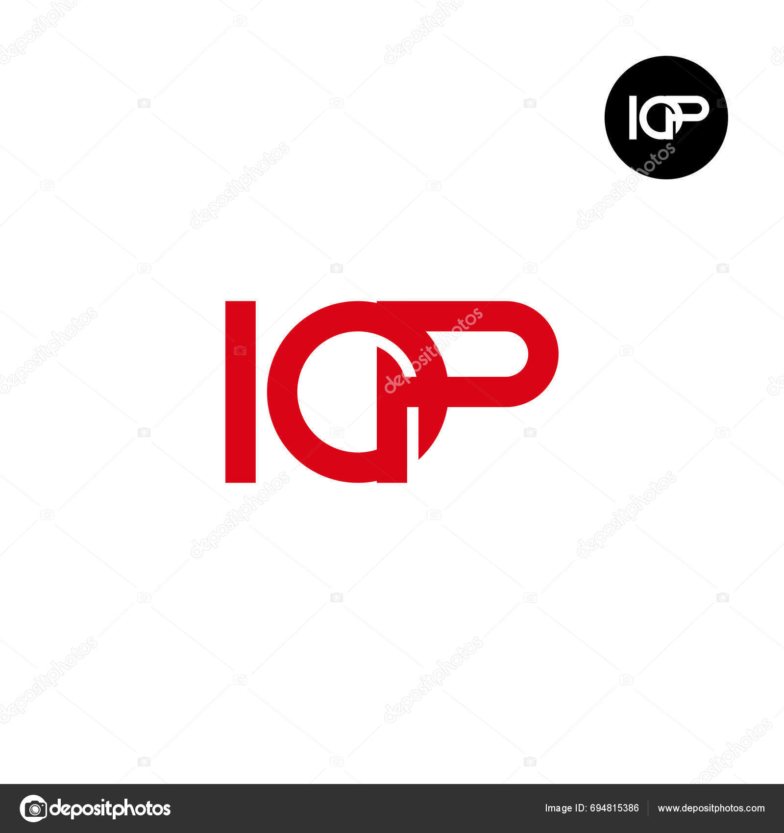 Letter Iop Monogram Logo Design Stock Vector By ©rajifstock 694815386