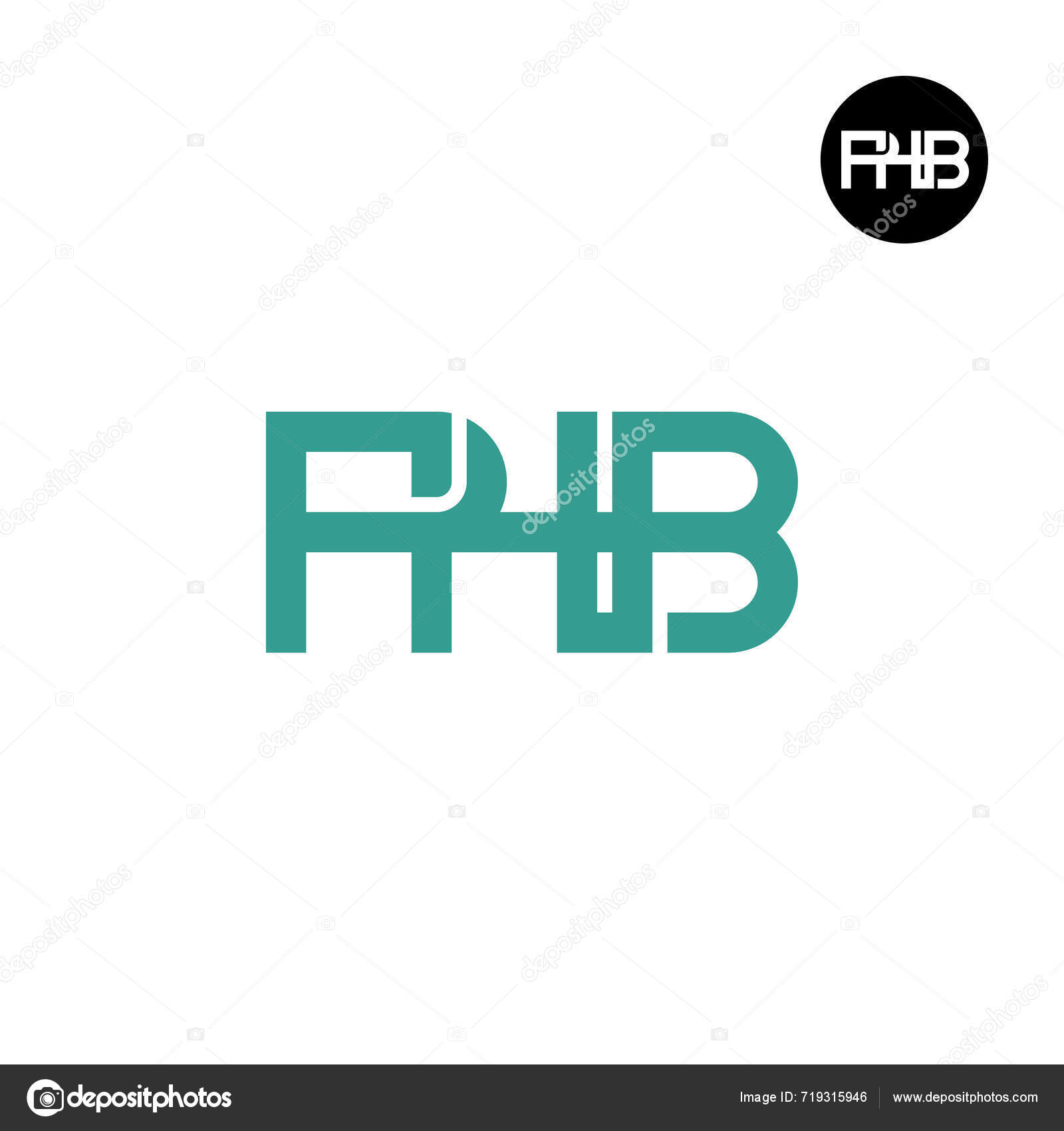 Diseño Del Logotipo Letra Phb Monograma Vector de stock #719315946 de ...