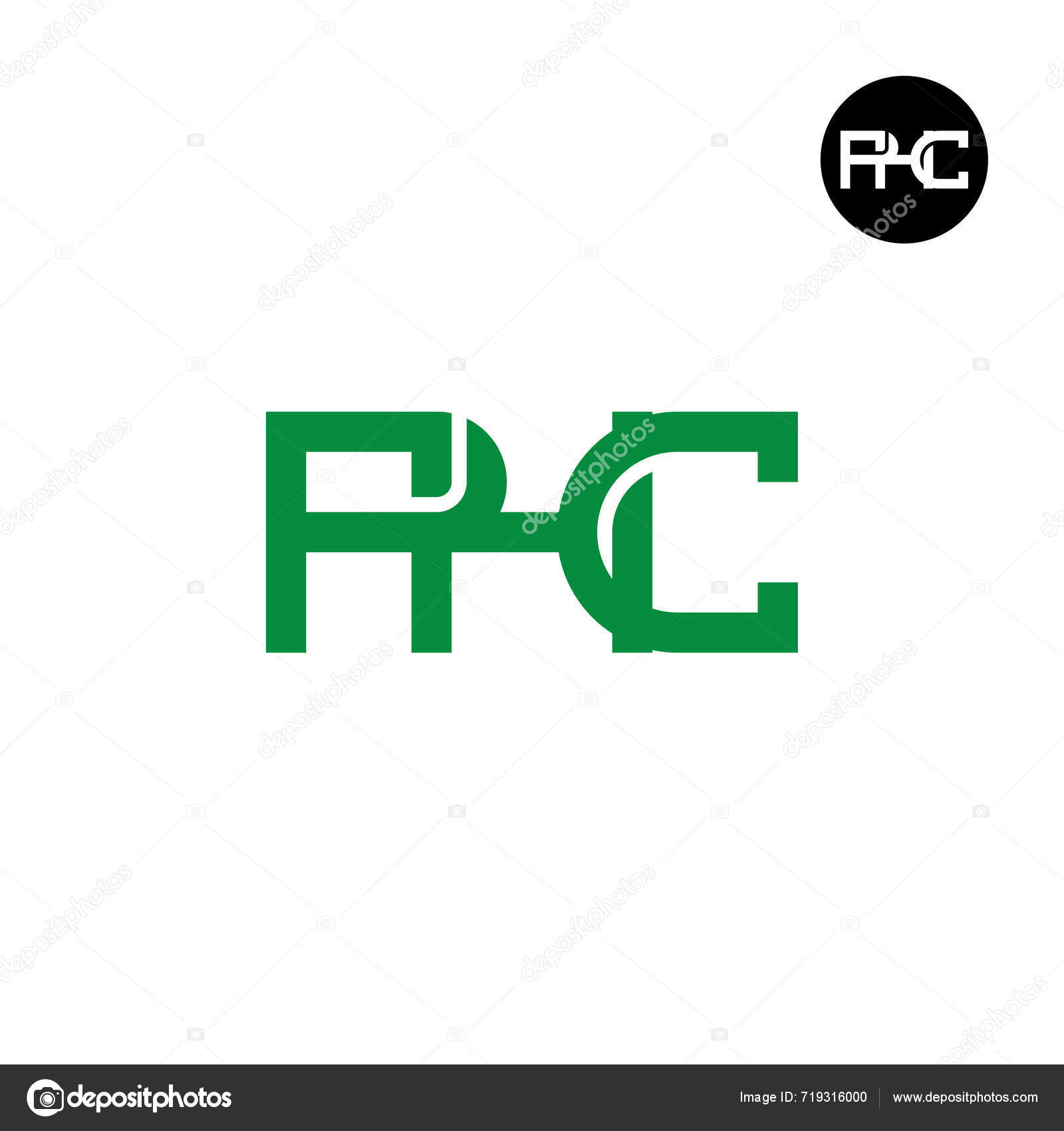 Carta Diseño Logo Monograma Phc Vector de stock #719316000 de ©RajifStock