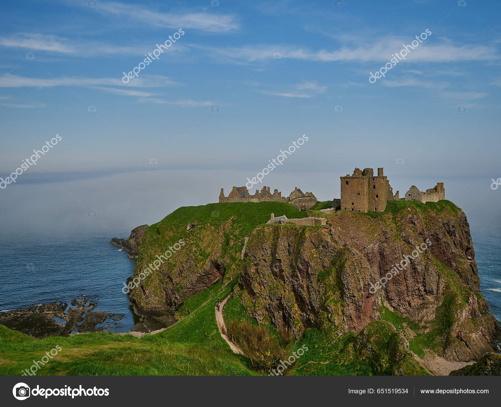 Dunnattor Castle Scotland 2018 Dunnottar Castle Sitting High Steep ...