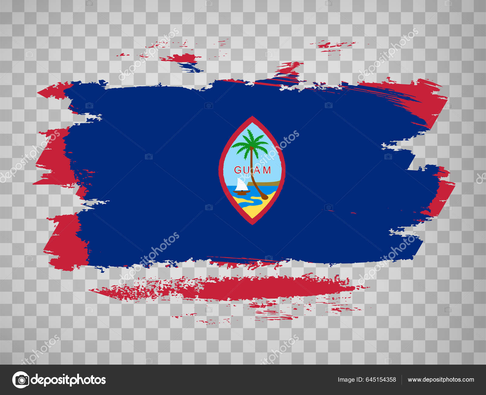Flag Guam Brush Stroke Background Flag Guam Transparent Background Your ...