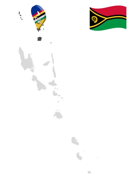 Ubicación Provincia de Torba en el mapa Vanuatu. 3d signo de ubicación ...