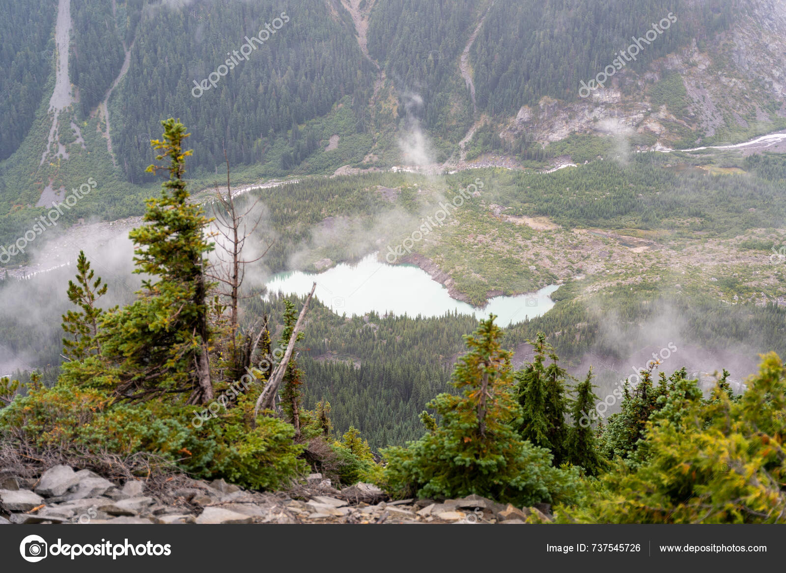 Stunning Views Lush Burroughs Mountains Sunrise Rim Trail Cloudy Day ...